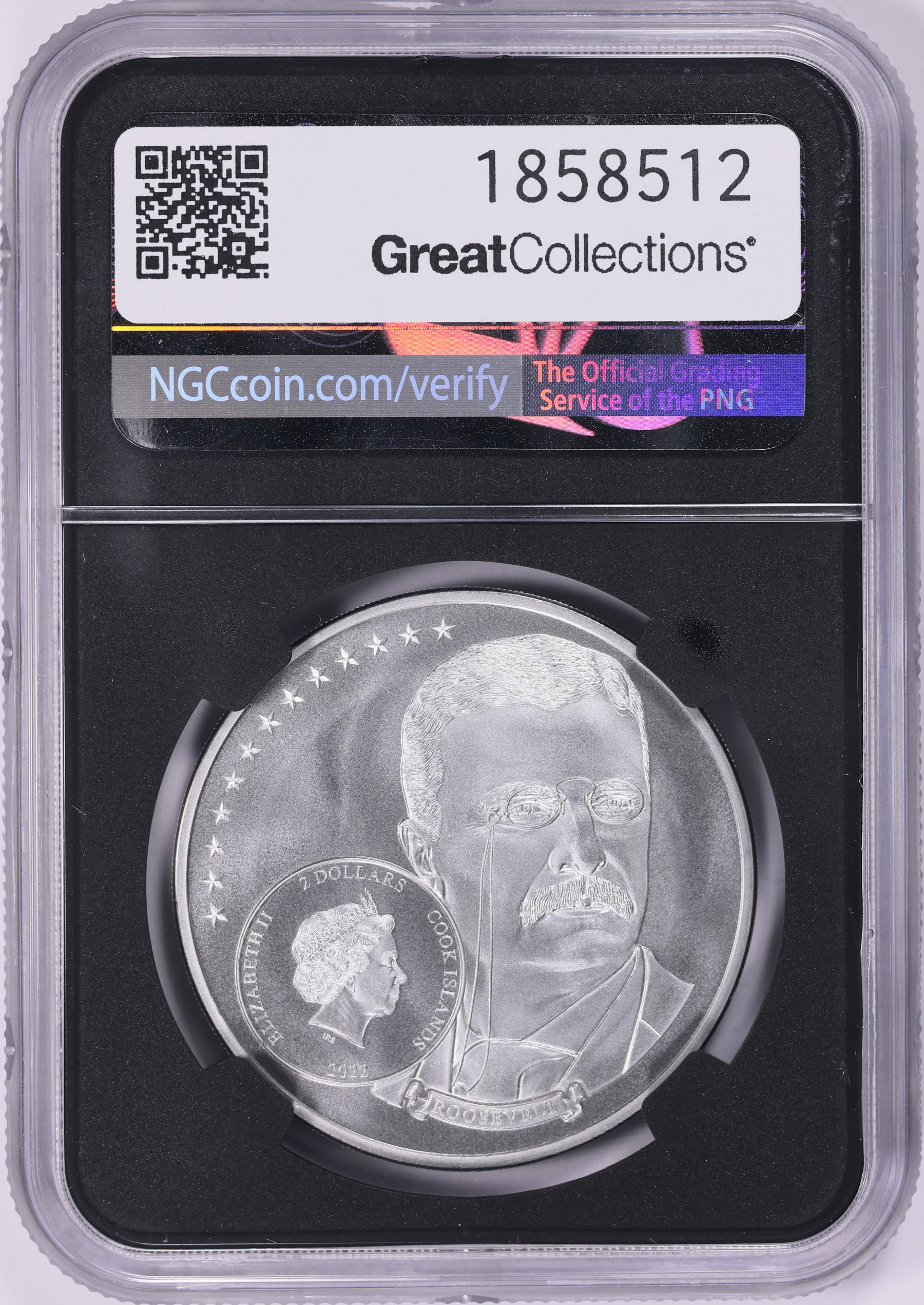 Cook Islands 2022 Silver $2 Life of Roosevelt Boxer NGC MS-70 (Black ...