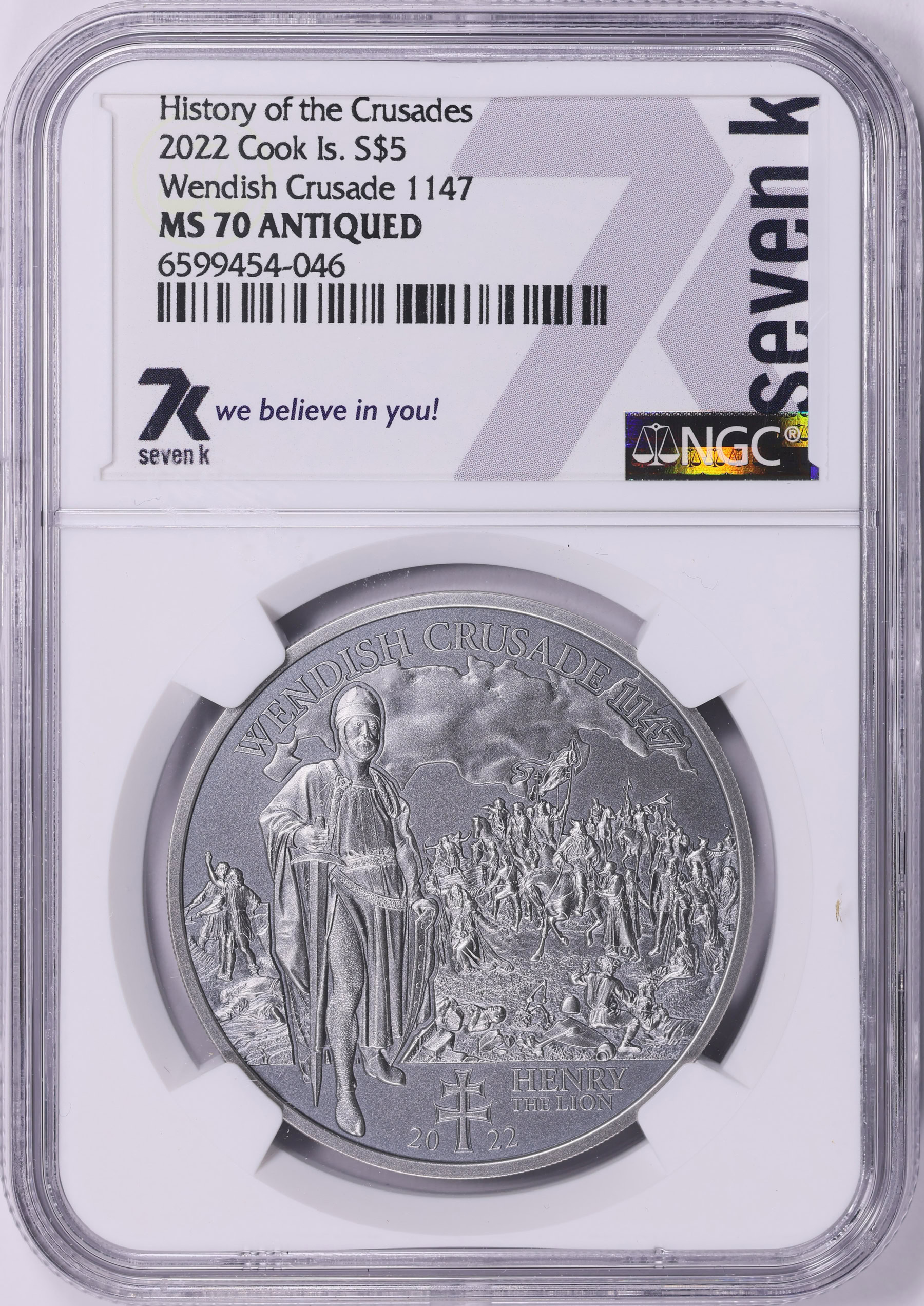 Cook Islands 2022 Silver $5 Wendish Crusade 1147 - History of the ...