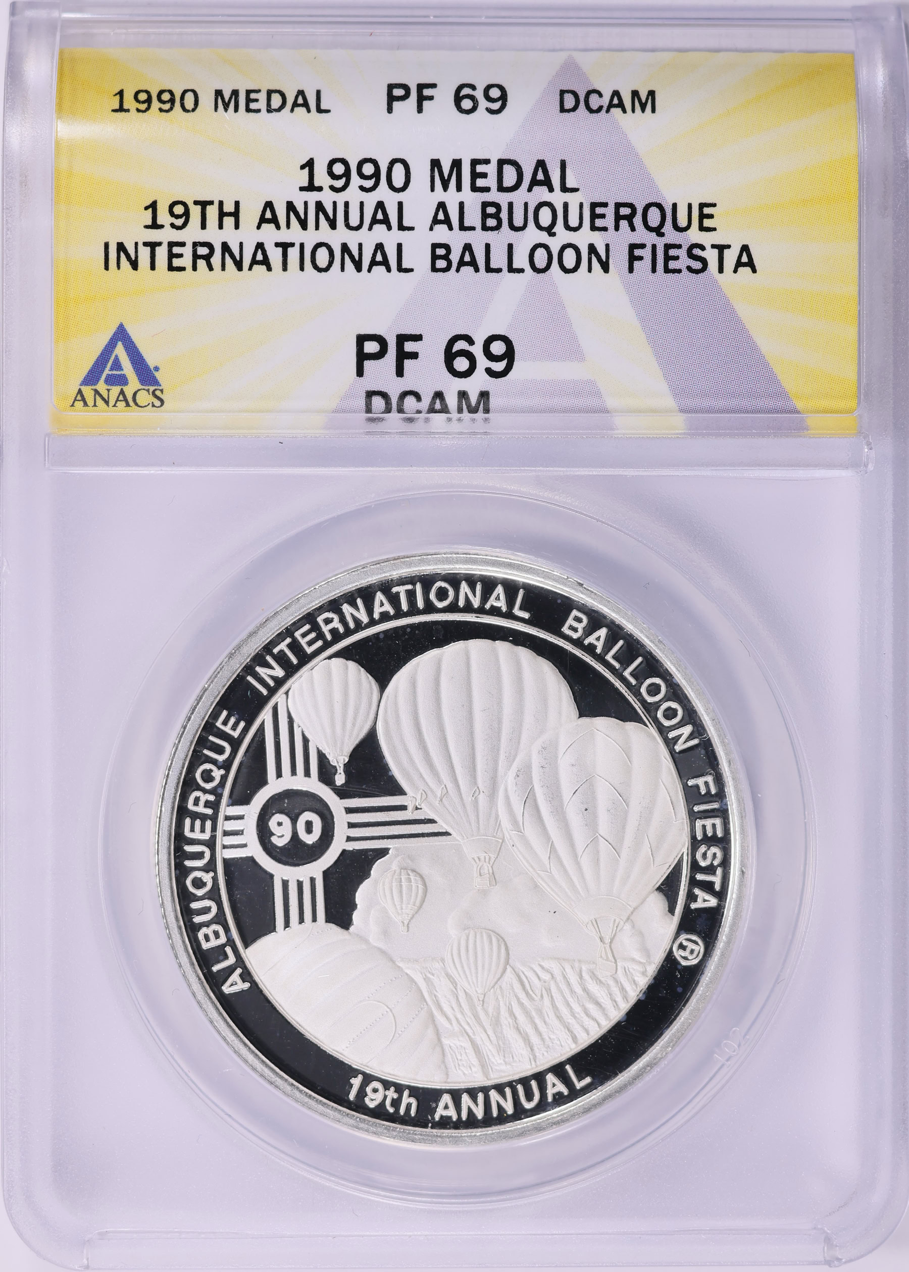 1990 Silver 1oz Albuquerque, New Mexico 19th Annual International ...