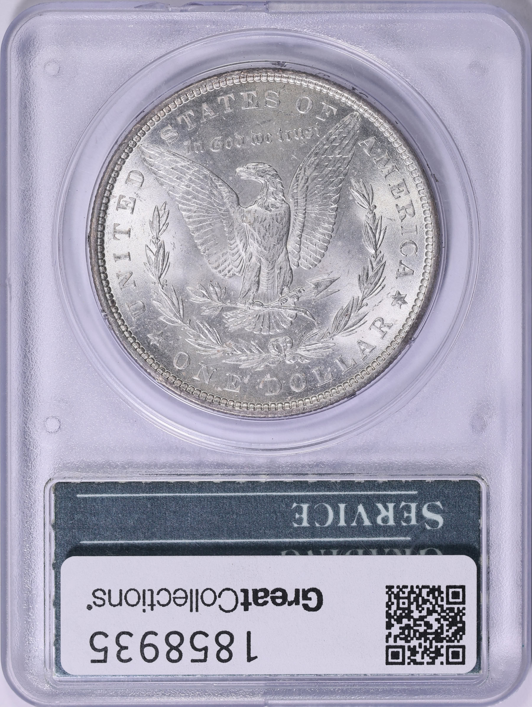 1881 Morgan Silver Dollar PCGS MS-63 OGH (1st Gen) (Item 1858935) | GreatCollections Coin Auctions