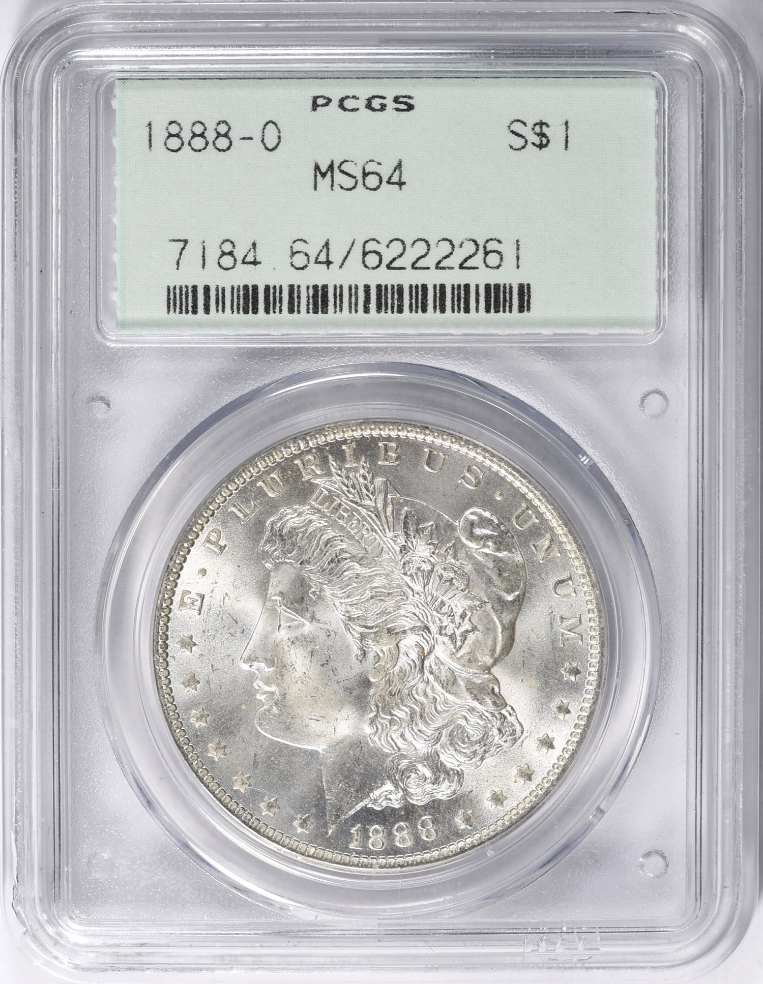 1888-O Morgan Silver Dollar PCGS MS-64 OGH (2nd Gen) (Item 1858959) | GreatCollections Coin Auctions