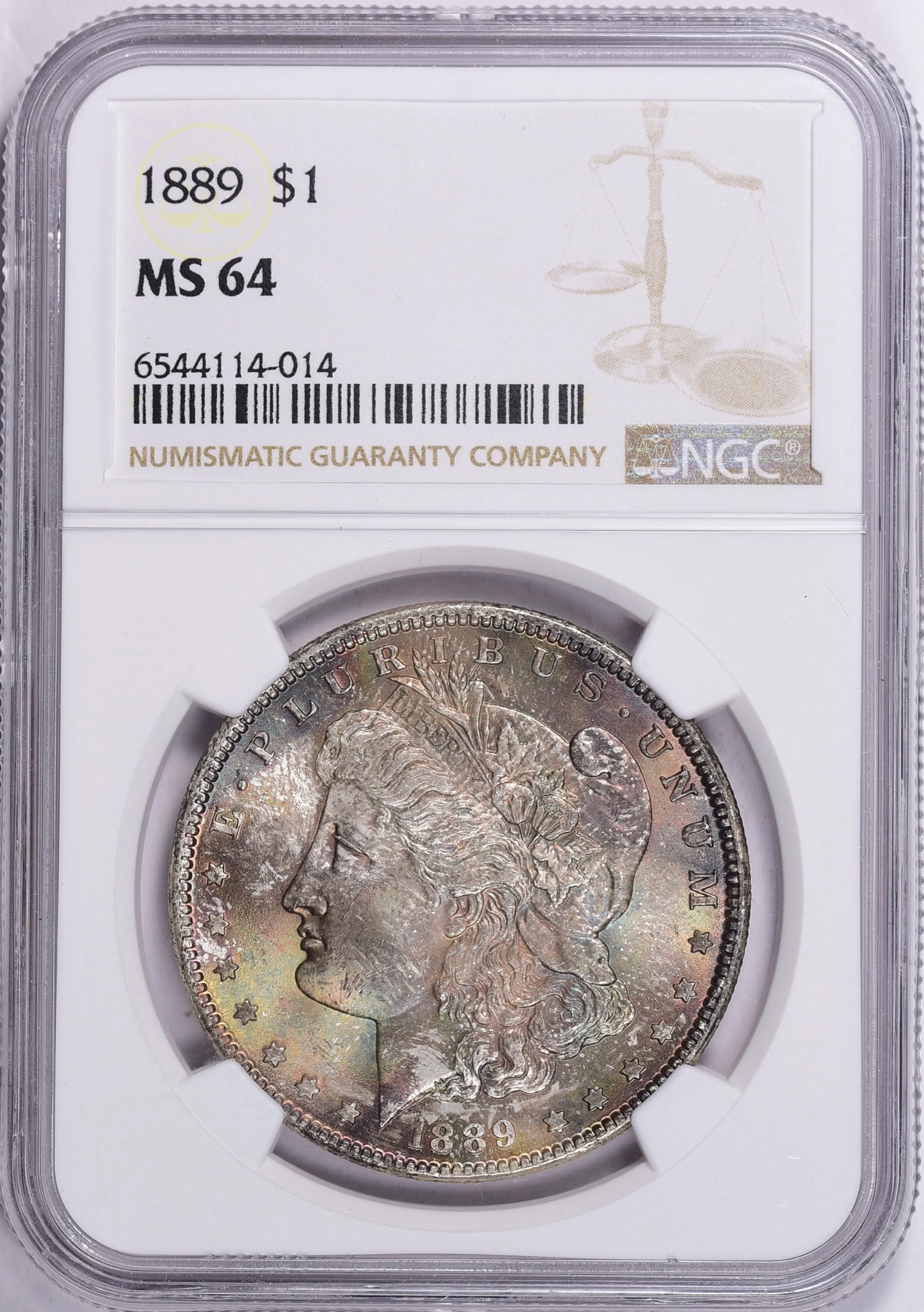 1889 Morgan Silver Dollar NGC MS-64 (Toned) (Item 1858962) | GreatCollections Coin Auctions