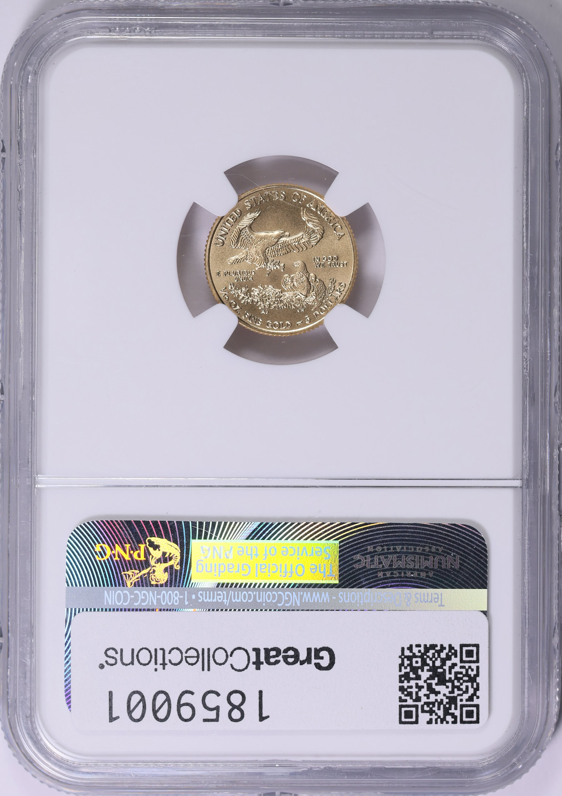 2016 $5 Tenth-Ounce Gold American Eagle NGC MS-70 (Eagle Label) (Item 1859001 ...