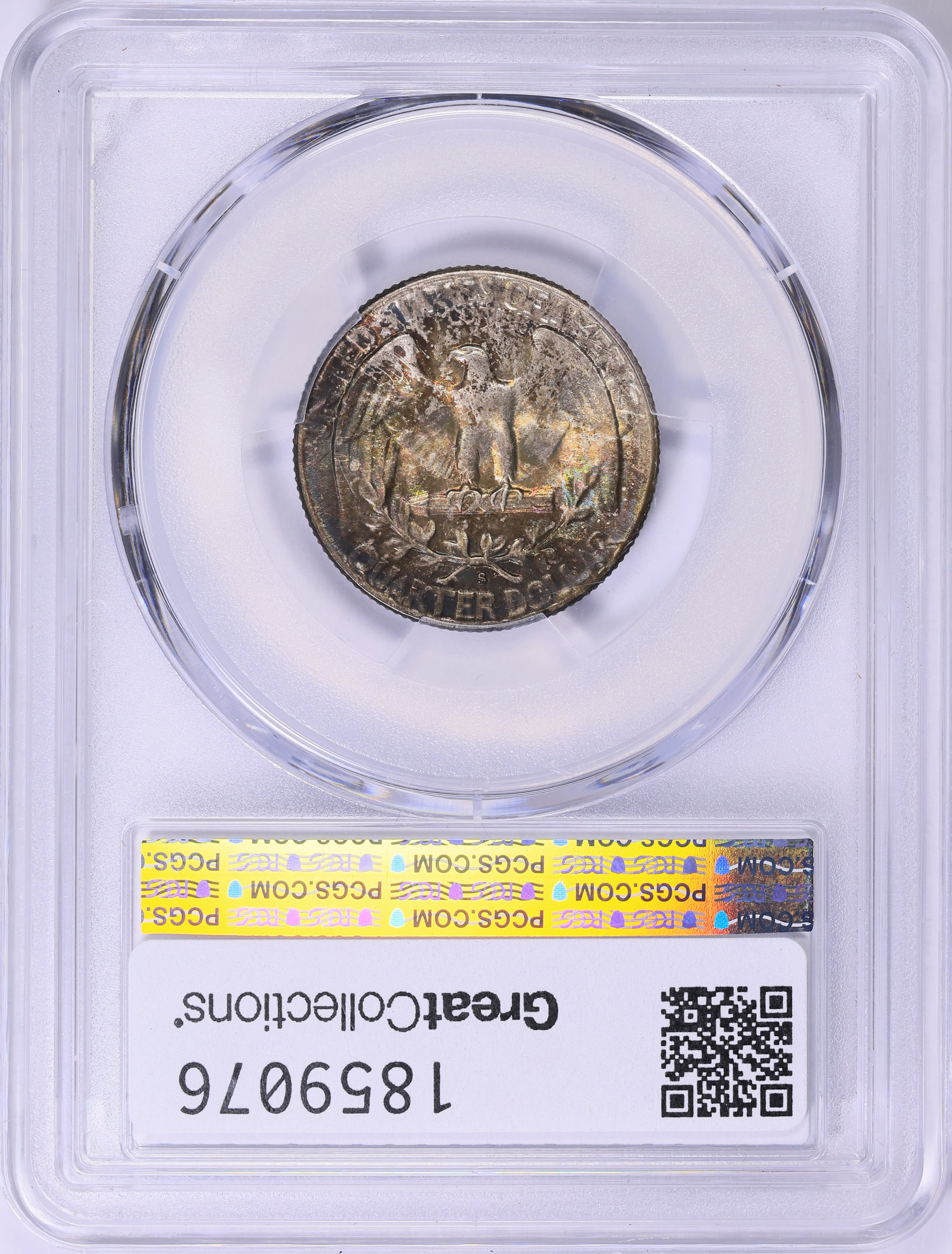 1954-S Washington Quarter PCGS MS-67+ (Toned) (Item 1859076) | GreatCollections Coin Auctions