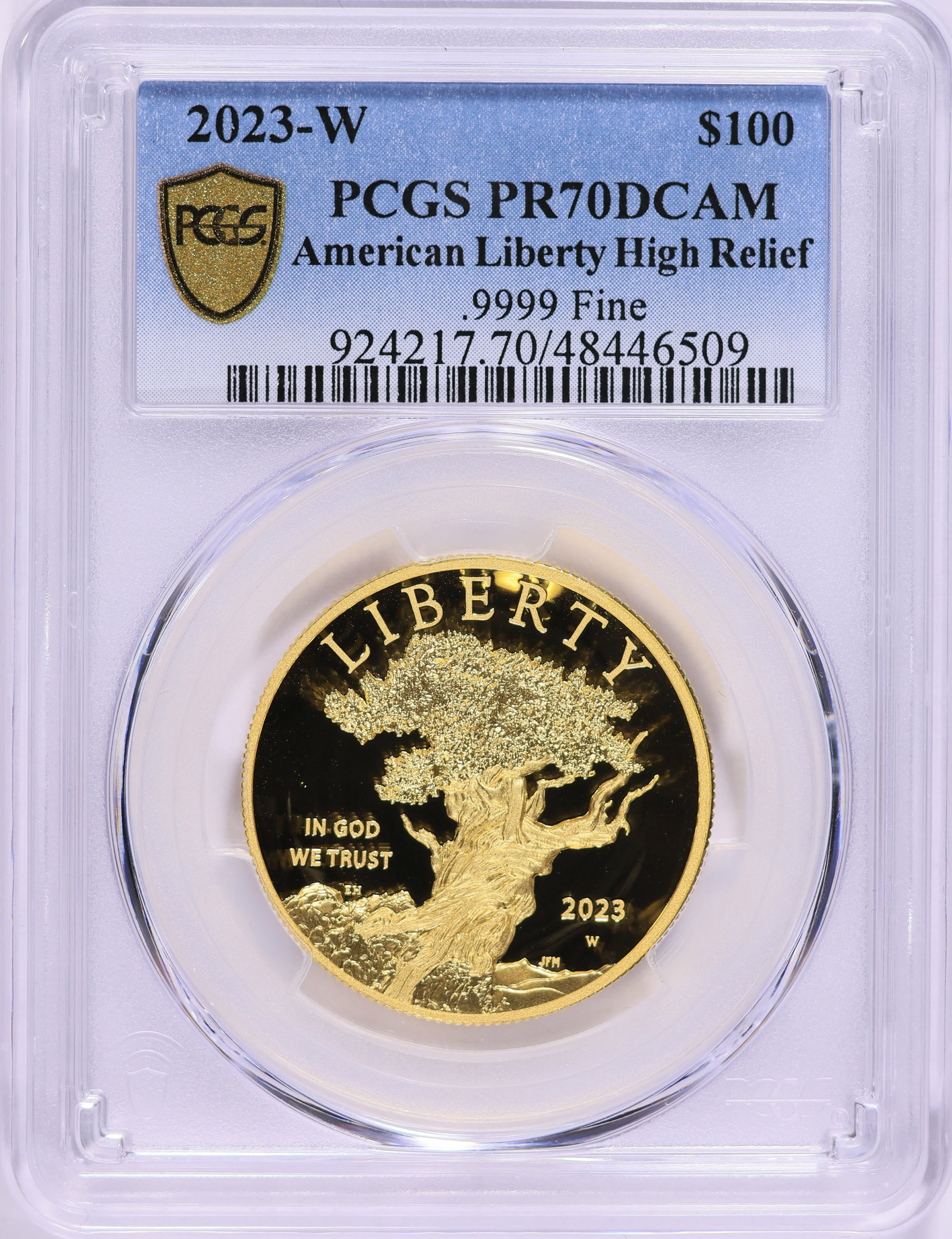 2023-W Gold $100 American Liberty High Relief PCGS Proof-70 DCAM | PCGS ...
