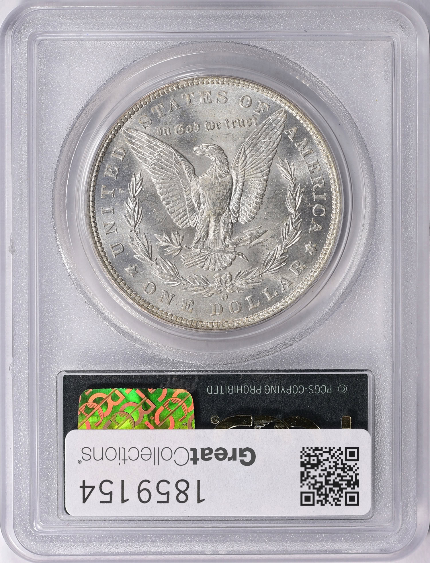 1891-O Morgan Silver Dollar PCGS MS-64 OGH (Item 1859154) | GreatCollections Coin Auctions