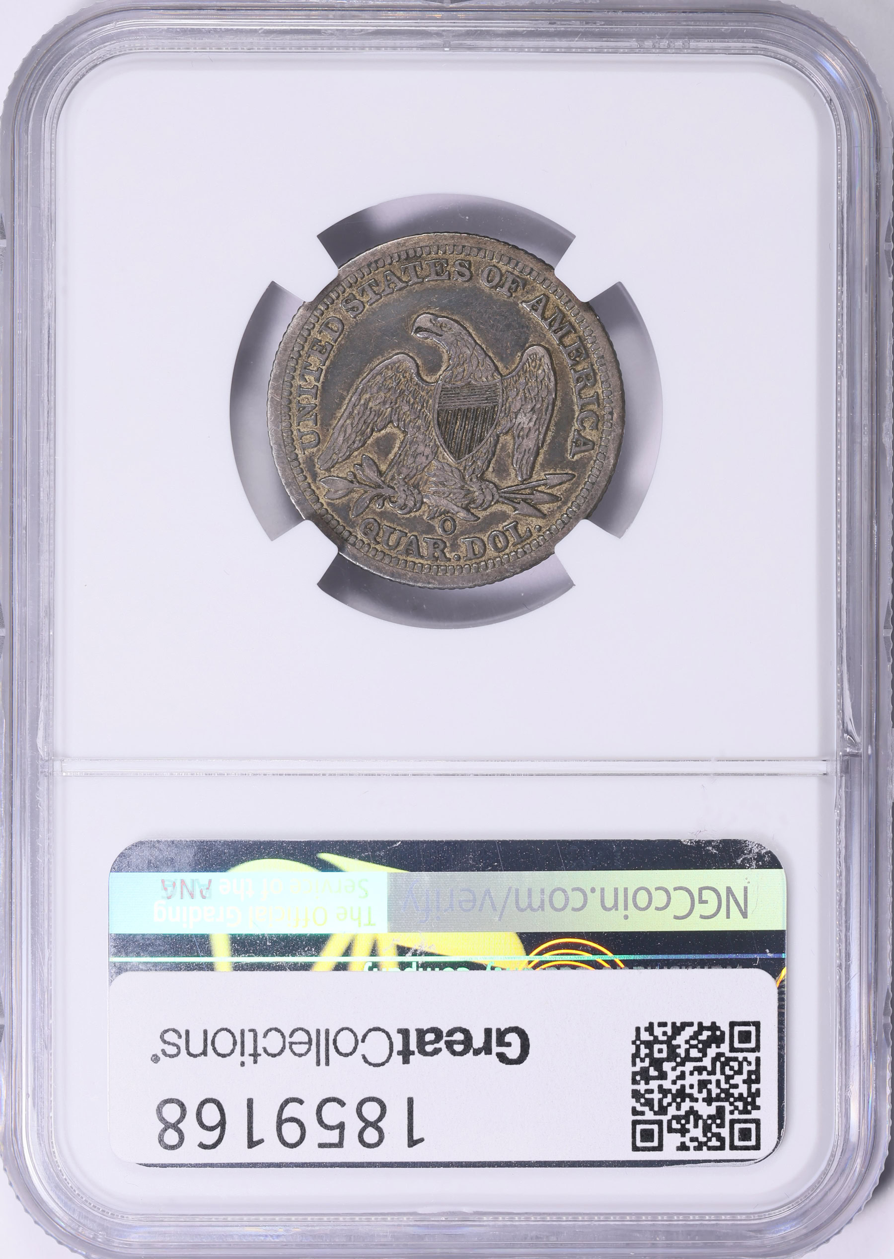 1856-O Seated Liberty Quarter NGC XF-40 (Item 1859168) | GreatCollections Coin Auctions