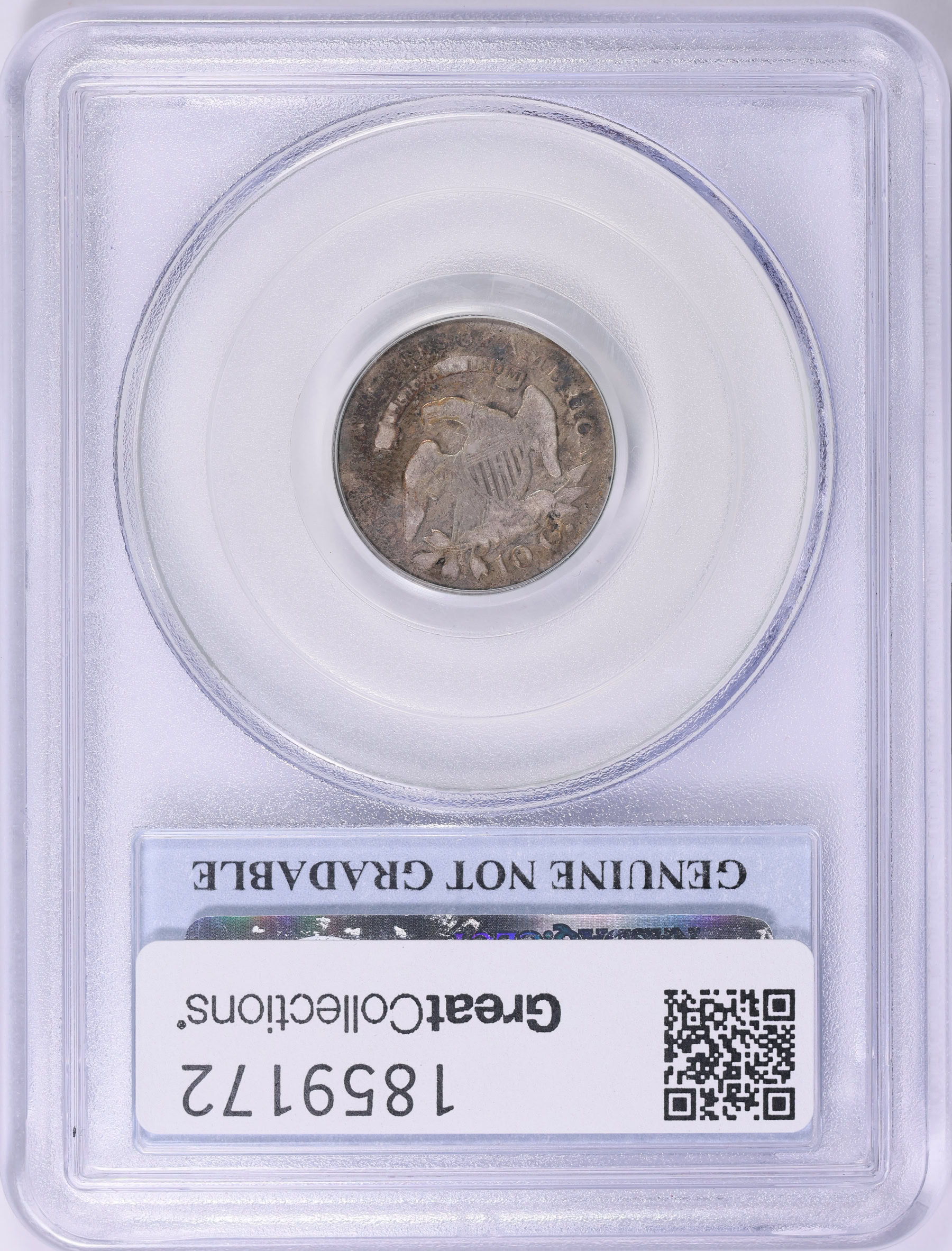 1822 Capped Bust Dime PCGS Genuine (Item 1859172) | GreatCollections ...