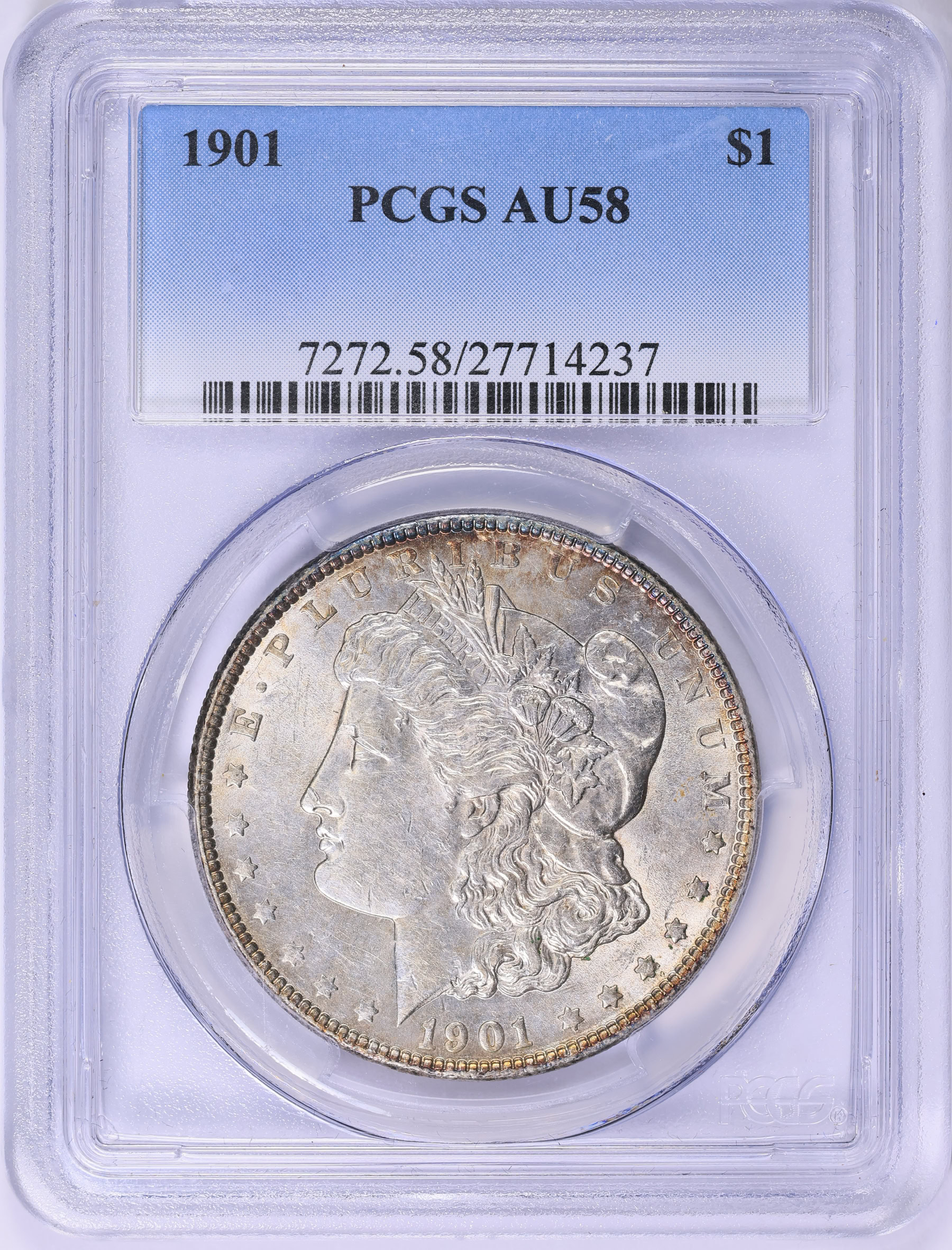 1901 Morgan Silver Dollar PCGS AU-58 (Toned) (Item 1859177) | GreatCollections Coin Auctions