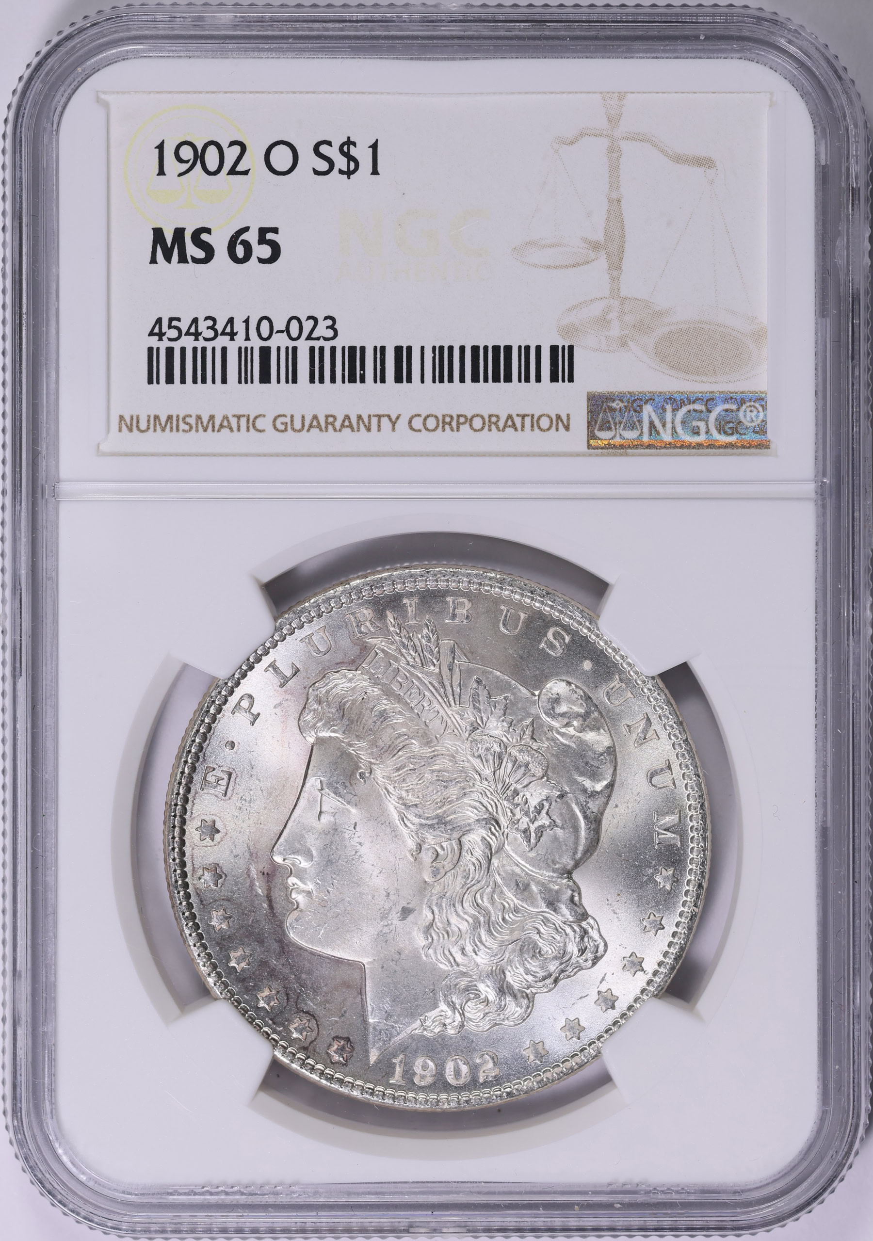 1902-O Morgan Silver Dollar NGC MS-65 (Item 1859182) | GreatCollections Coin Auctions