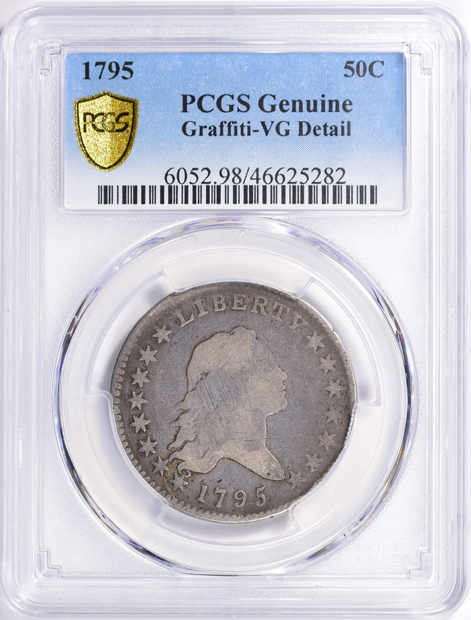 1795 Flowing Hair Half Dollar PCGS Genuine VG Details (Item 1859288) | GreatCollections Coin ...