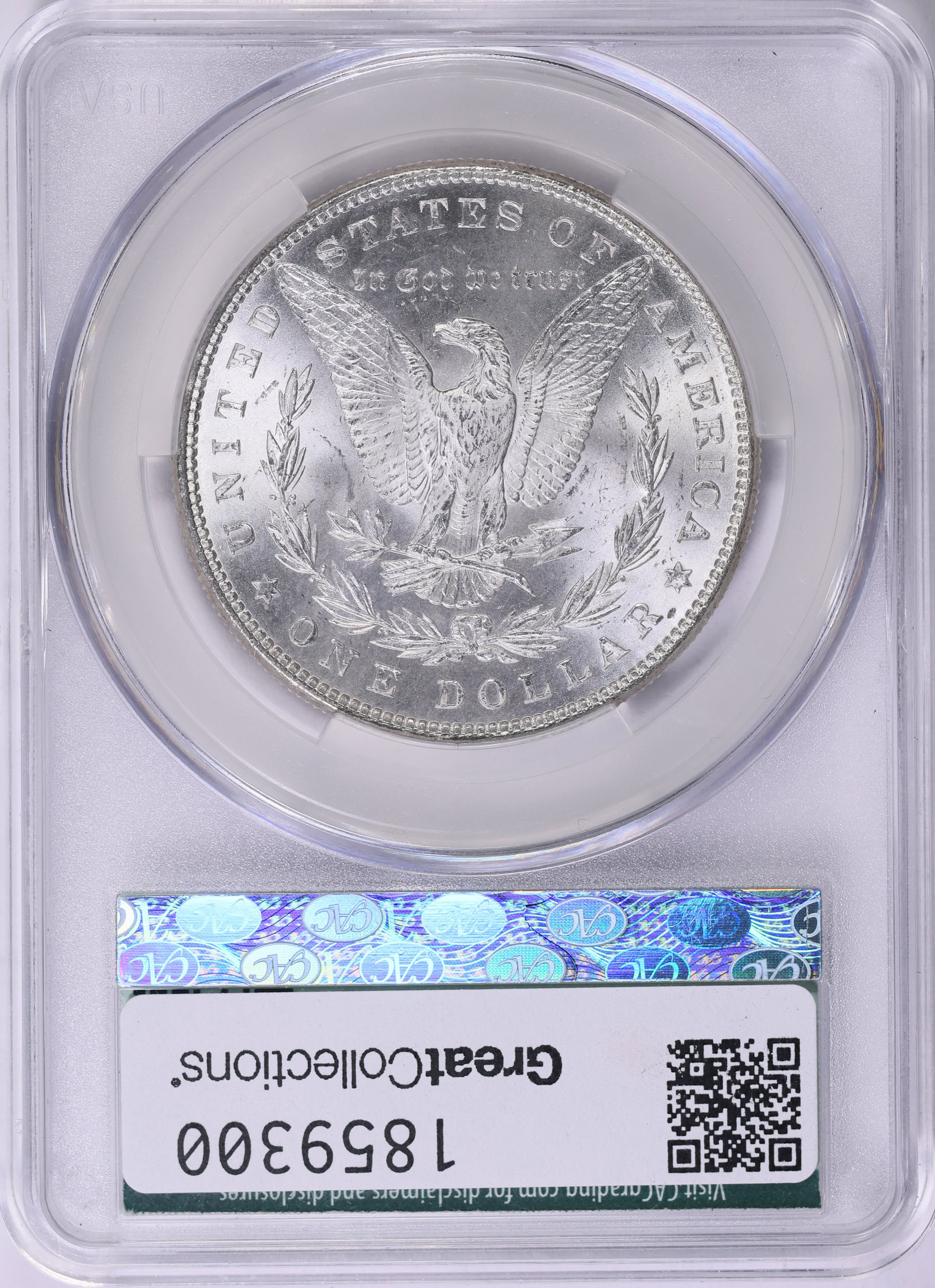 1882 Morgan Silver Dollar CACG MS-64 (Item 1859300) | GreatCollections Coin Auctions