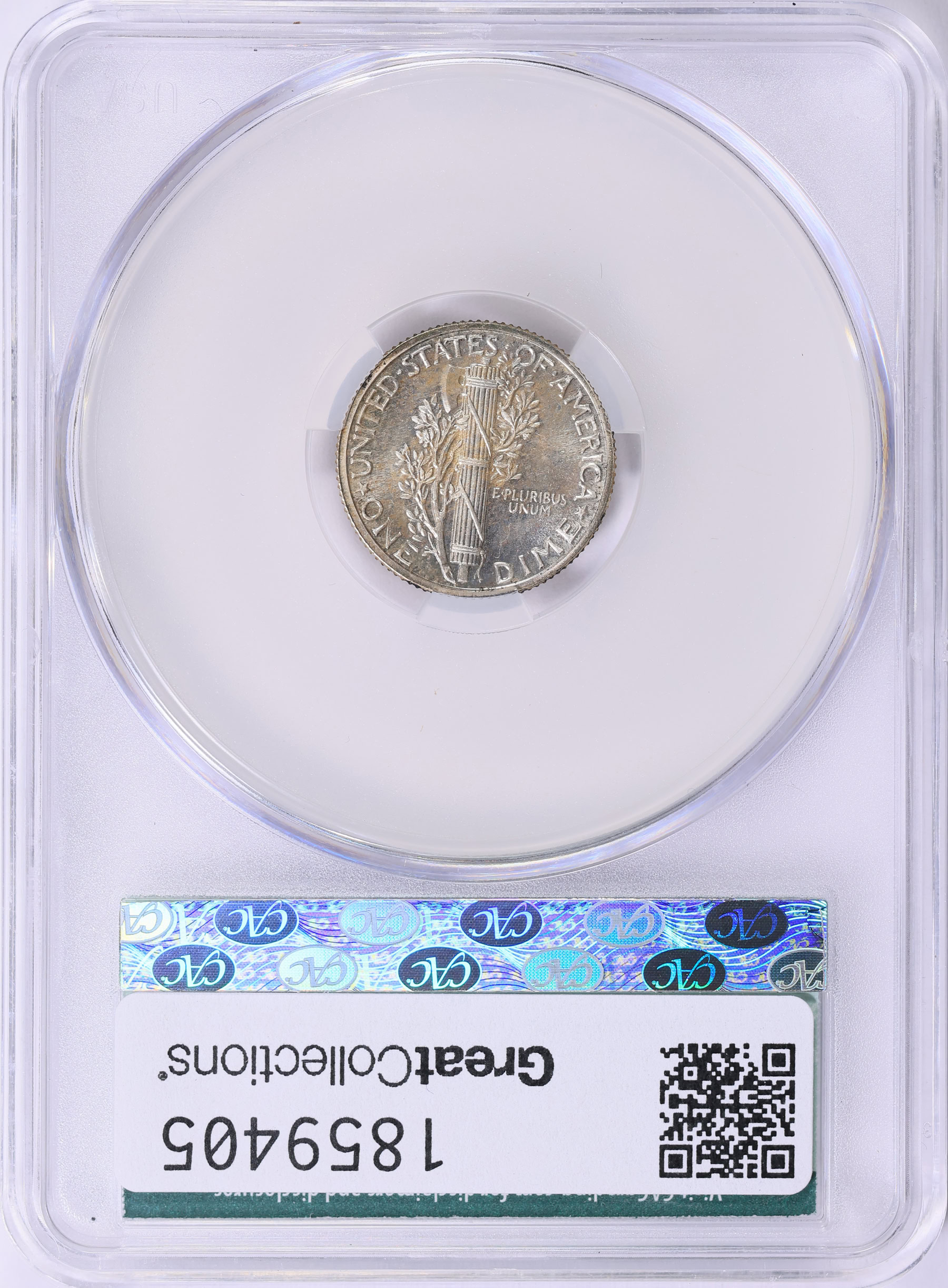 1939 Mercury Dime CACG Proof-64 (Item 1859405) | GreatCollections Coin Auctions