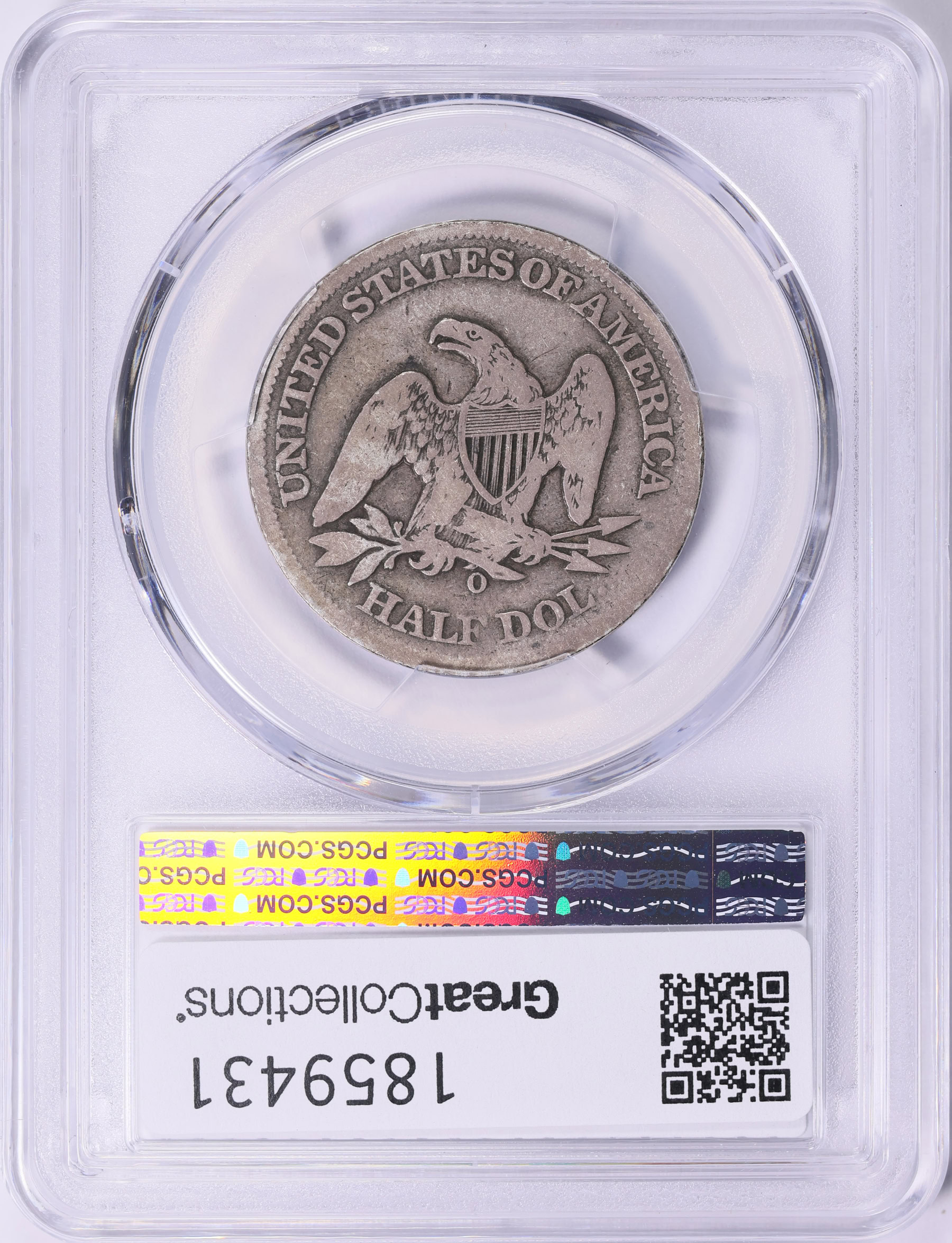 1861-O Seated Liberty Half Dollar CSA Obverse FS-401 W-11 PCGS VG-10 (Item 1859431 ...
