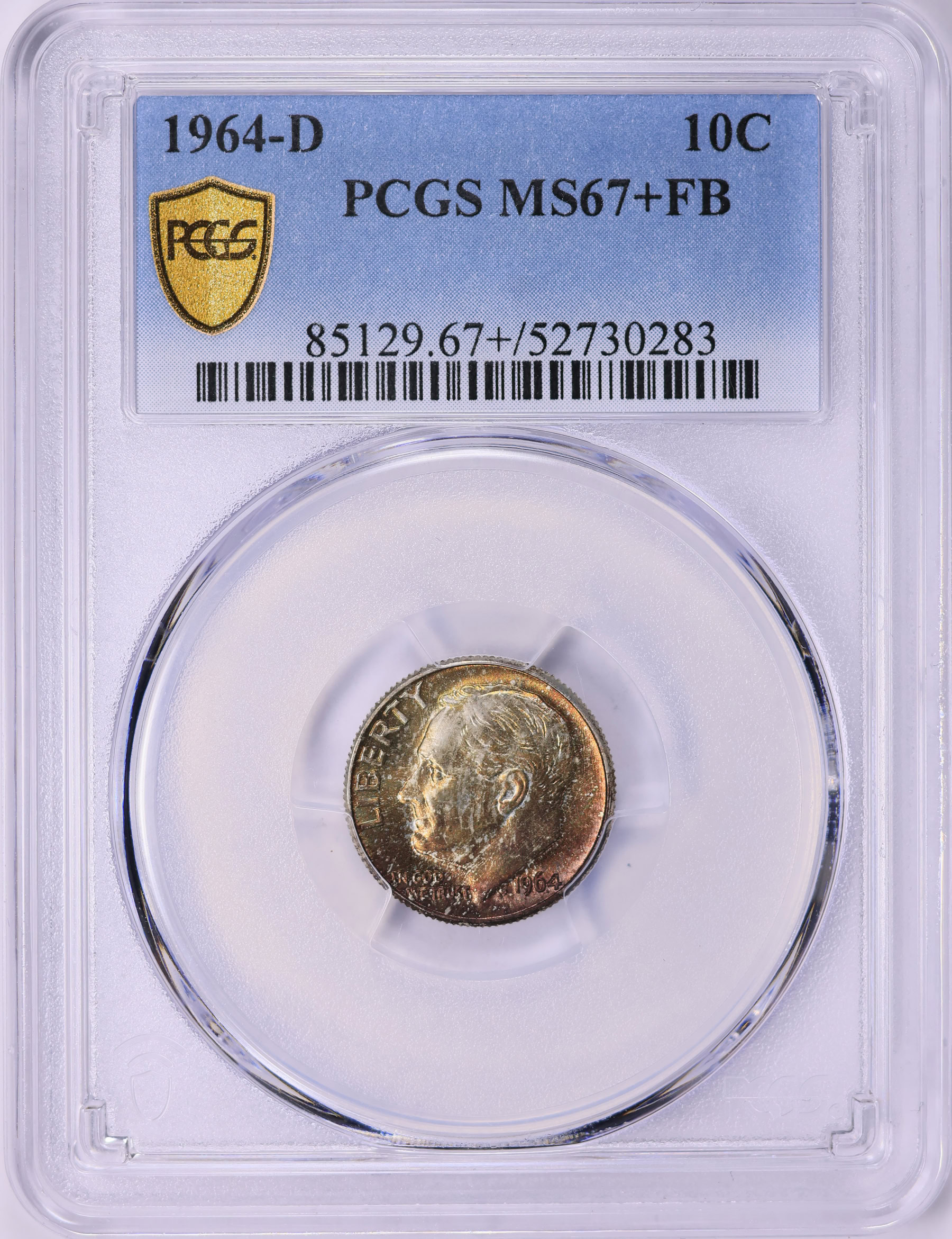 1964-D Roosevelt Dime PCGS MS-67+ FB (Toned) (Item 1859485 ...