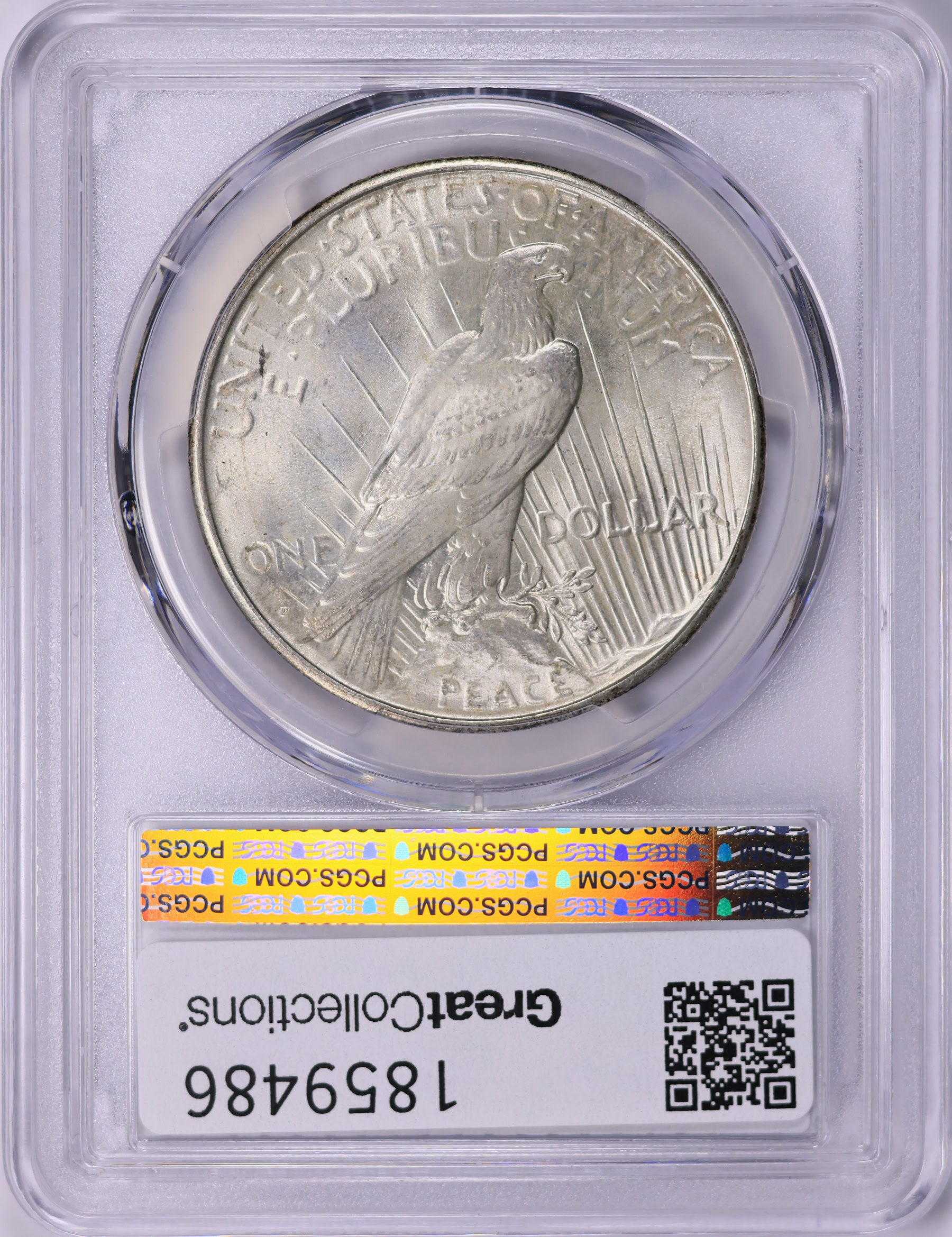 1926-D Peace Silver Dollar PCGS MS-66 (Item 1859486) | GreatCollections ...