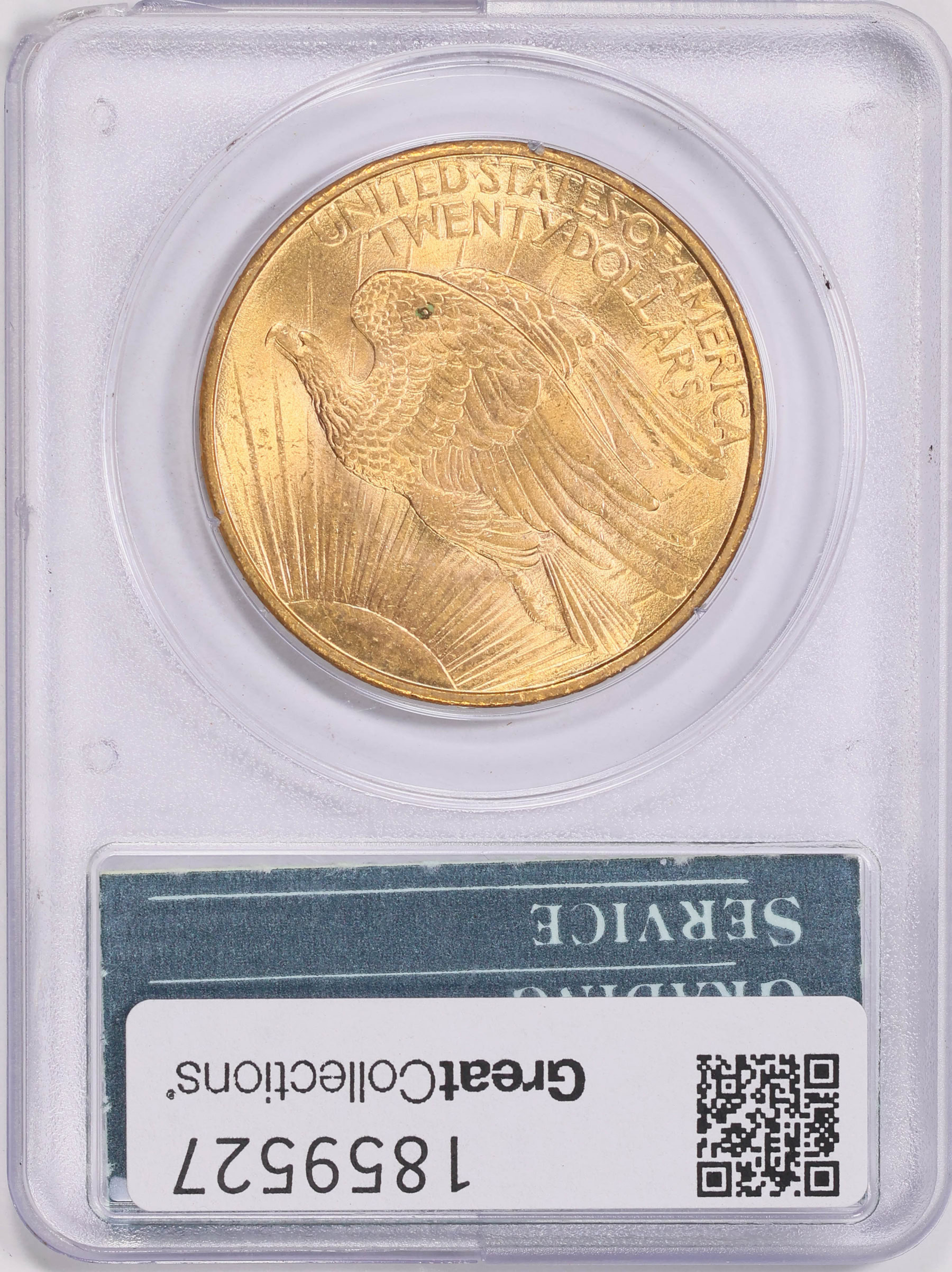 1908 Saint-Gaudens Gold Double Eagle No Motto PCGS MS-63 OGH (1st Gen) (Item 1859527 ...