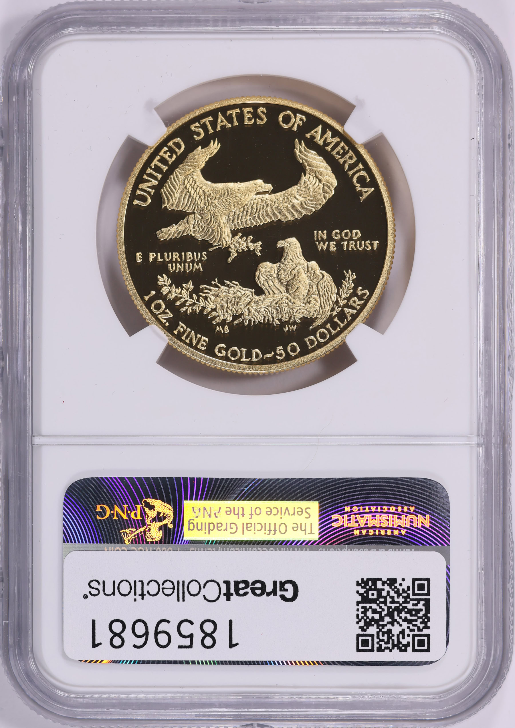 2016-W $50 One-Ounce Gold American Eagle First Day - Washington 30th Anniversary NGC Proof-70 UC ...