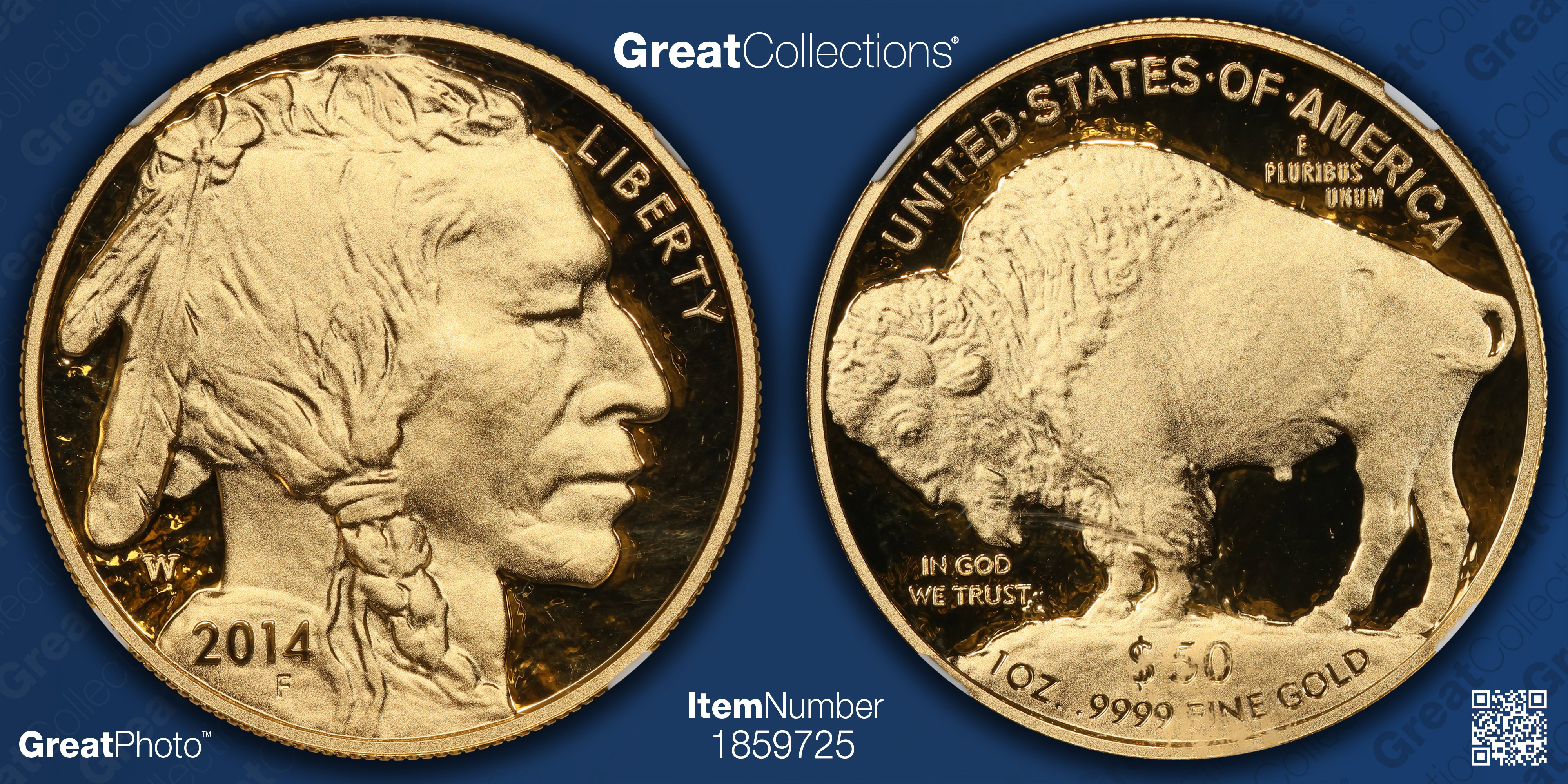 2014-W $50 One-Ounce Gold American Buffalo Early Releases NGC Proof-70 ...