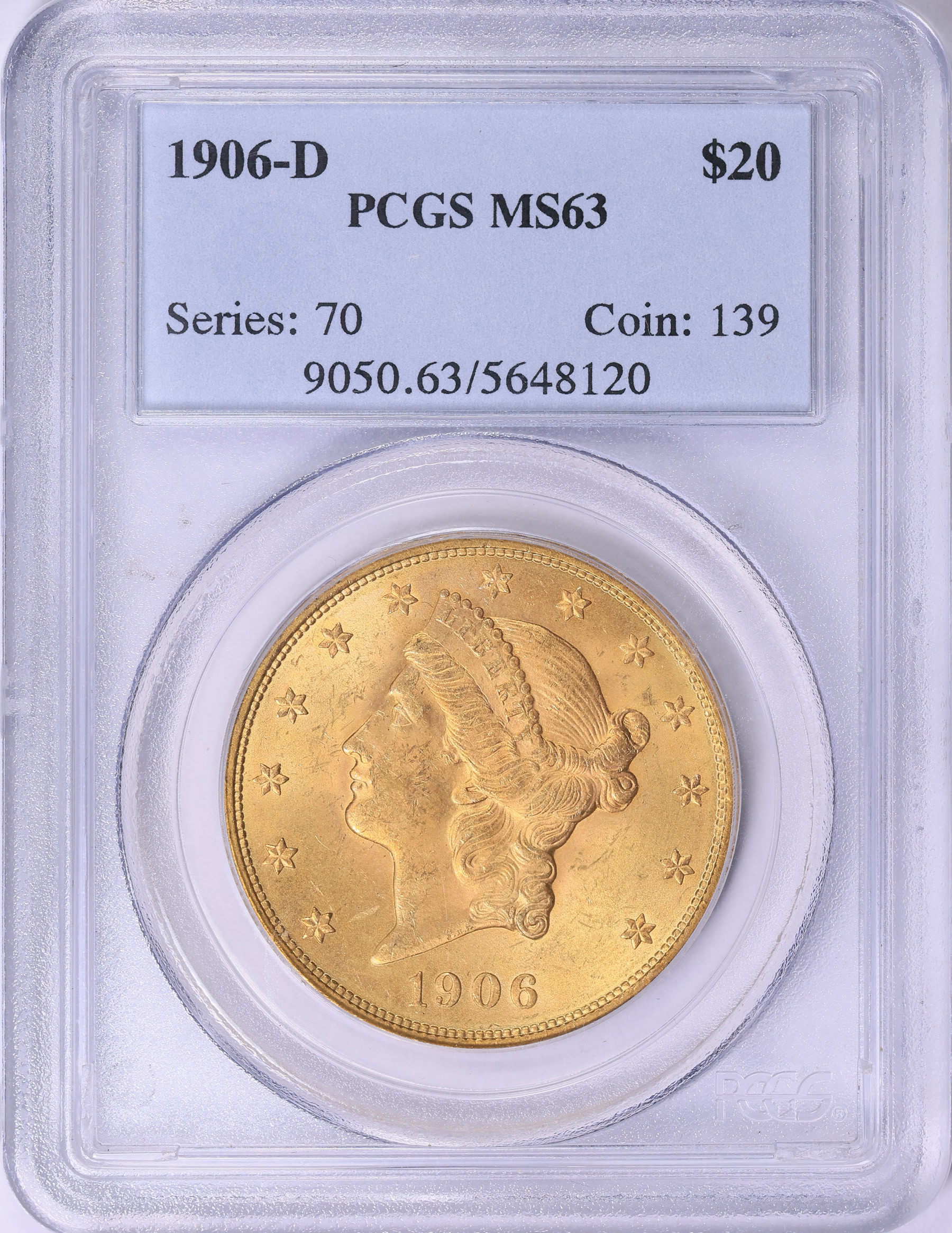1906-D Liberty Gold Double Eagle PCGS MS-63 (Item 1859740) | GreatCollections Coin Auctions