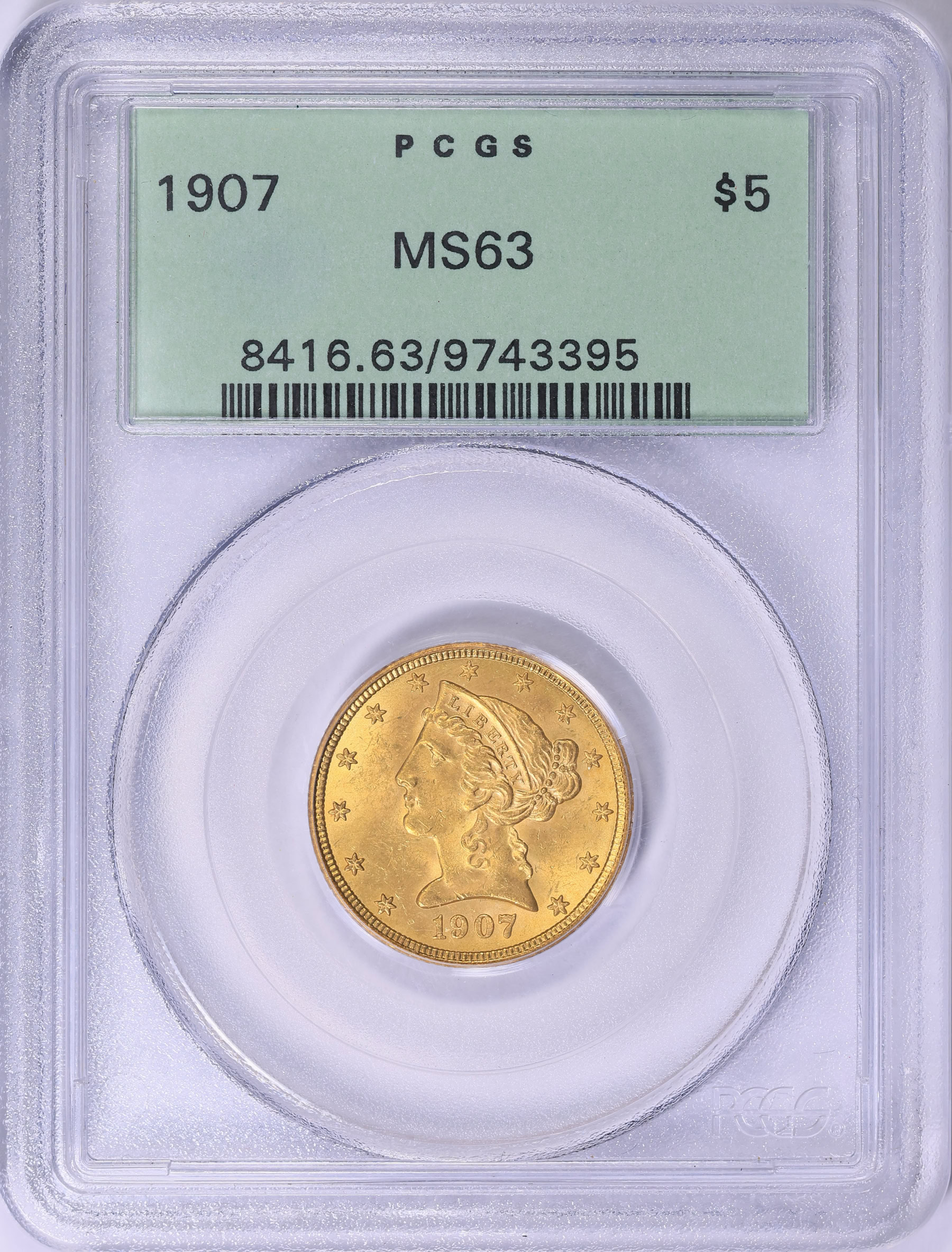 1907 Liberty Gold Half Eagle PCGS MS-63 OGH (Item 1859742 ...