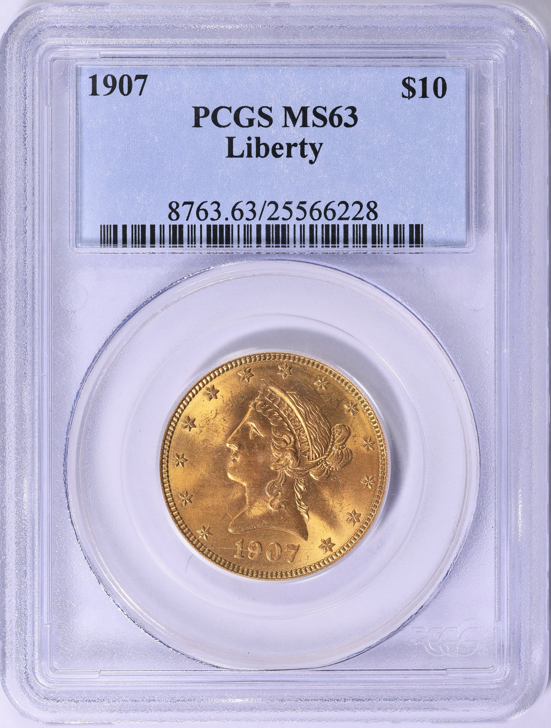 1907 Liberty Gold Eagle PCGS MS-63 (Item 1859743) | GreatCollections ...