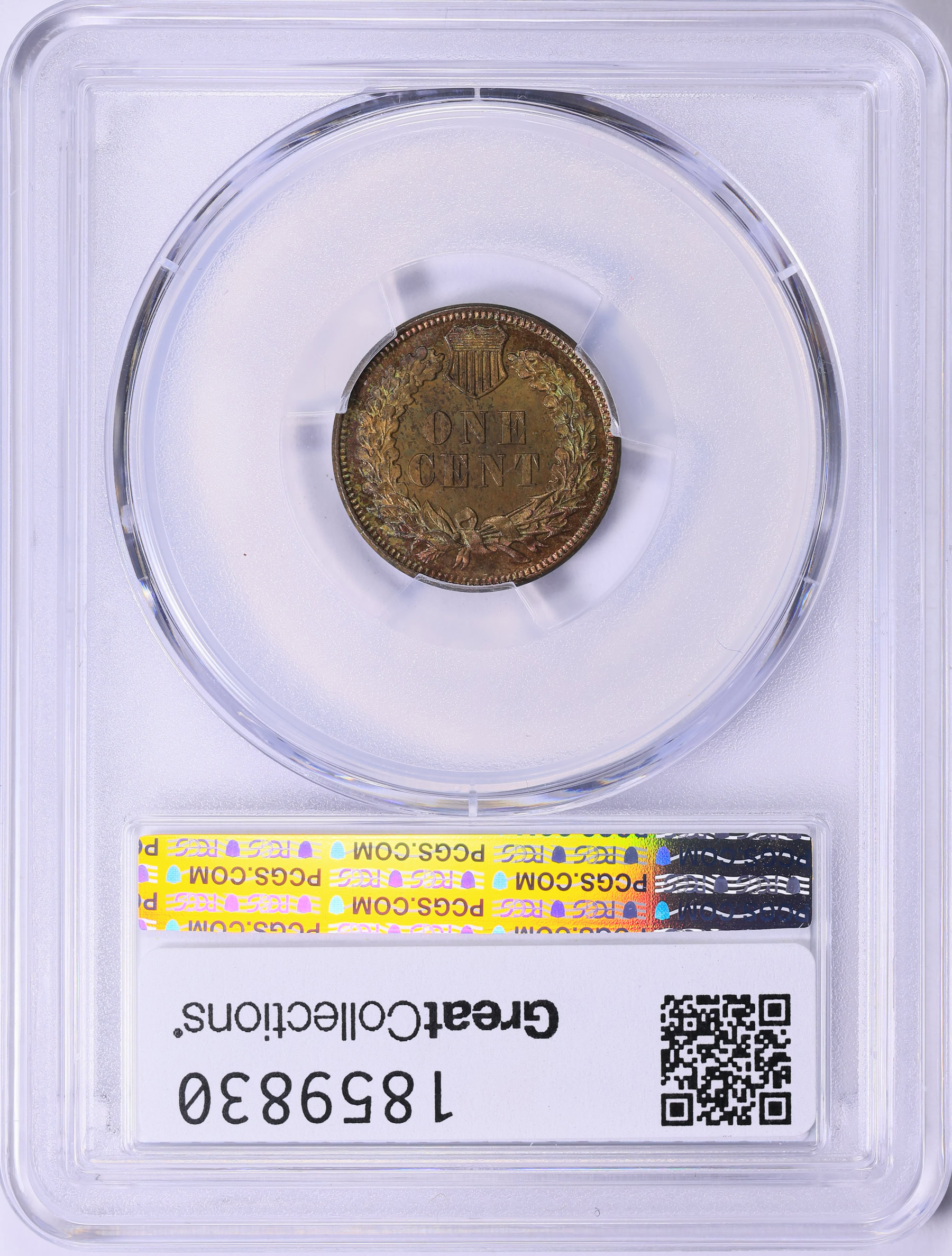 1879 Indian Cent PCGS Proof-63 RB (Toned) (Item 1859830) | GreatCollections Coin Auctions