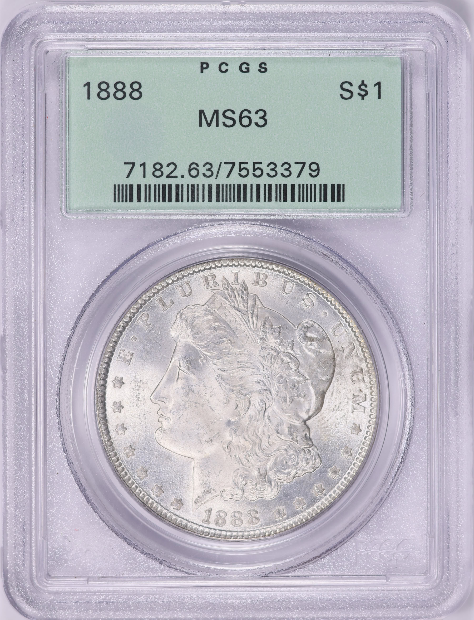 1888 Morgan Silver Dollar PCGS MS-63 OGH (Item 1859854) | GreatCollections Coin Auctions