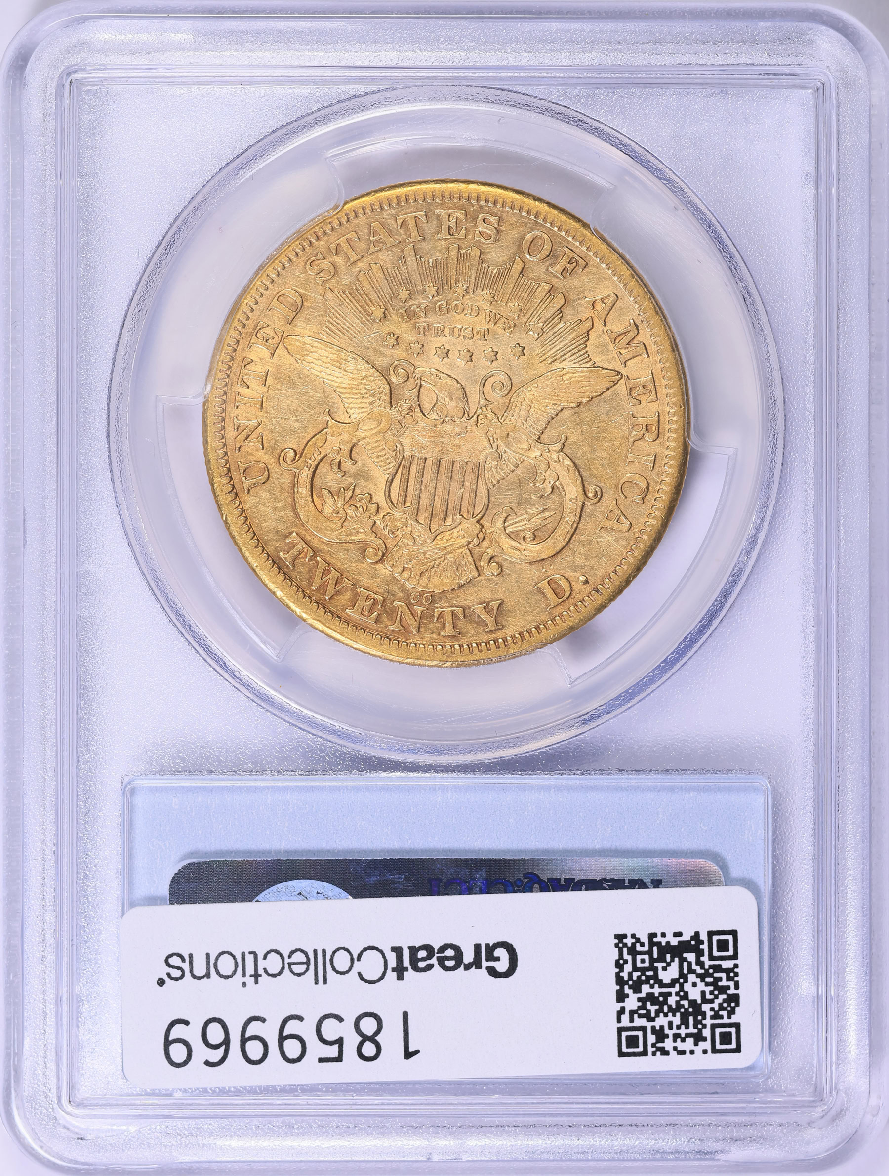 1876-CC Liberty Gold Double Eagle PCGS AU-50 (Rive d'Or Collection) (Item 1859969 ...