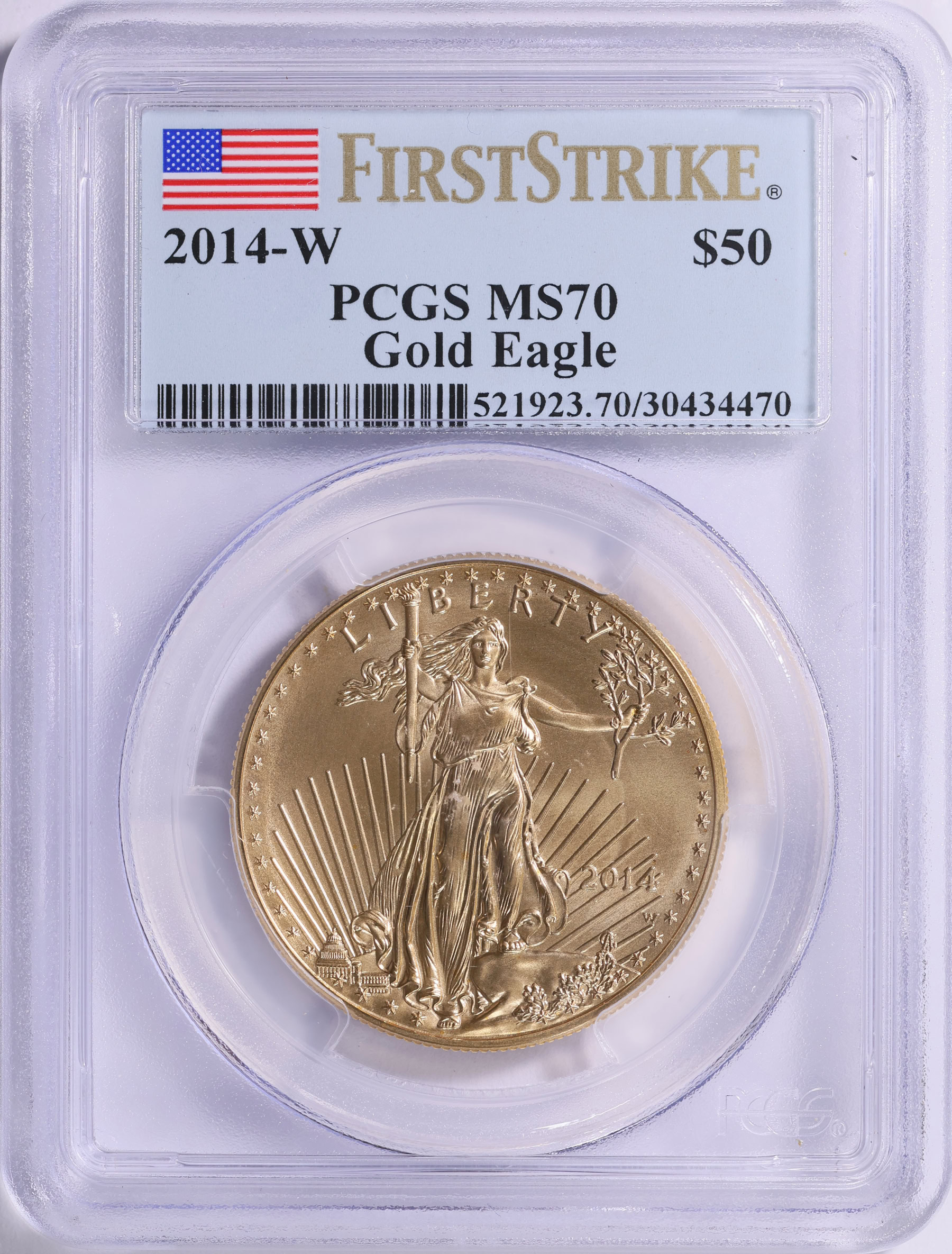 2014-W $50 One-Ounce Gold American Eagle First Strike PCGS MS-70 (Item ...
