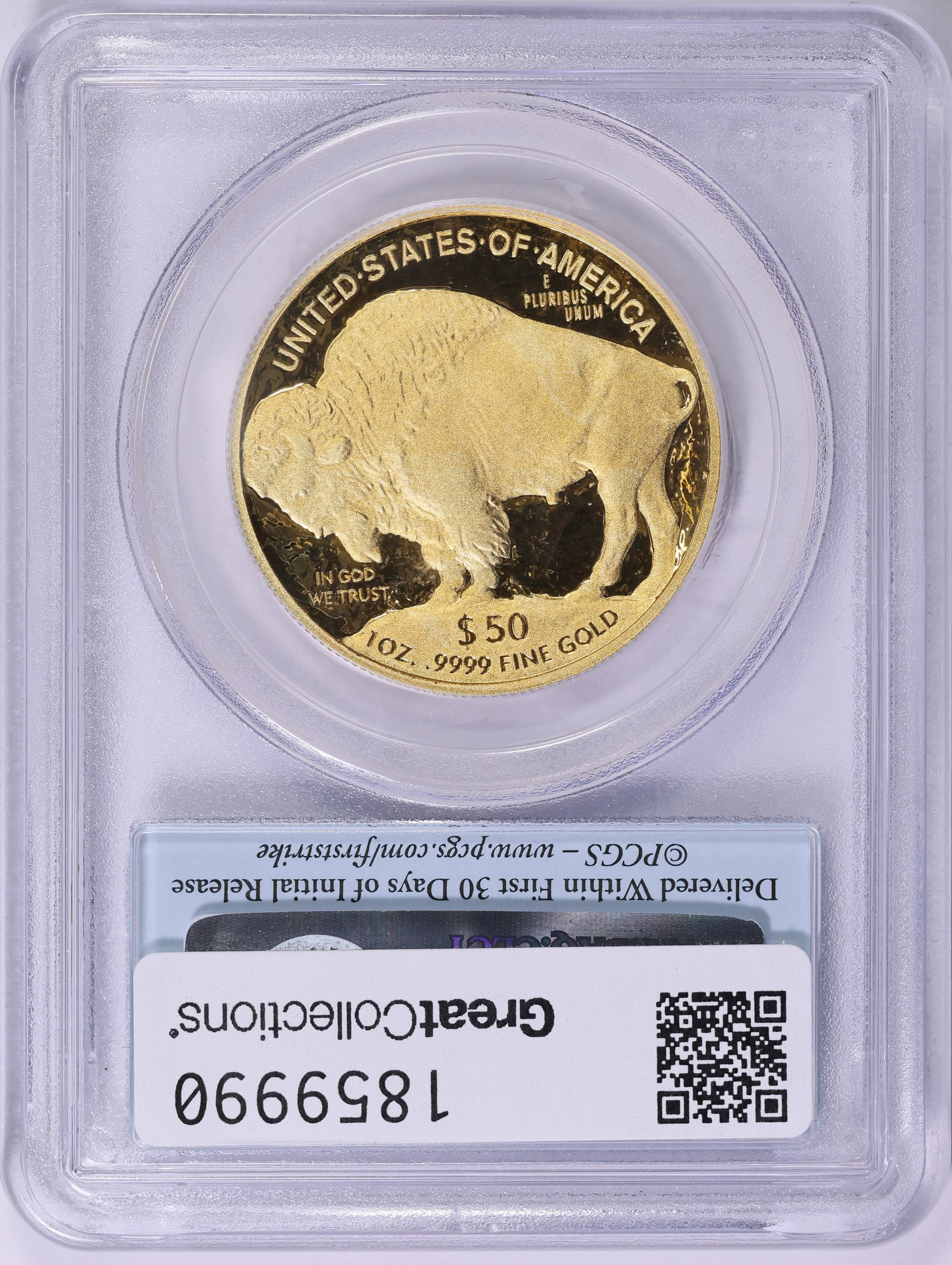 2010-W $50 One-Ounce Gold American Buffalo First Strike PCGS Proof-70 DCAM (Item 1859990 ...