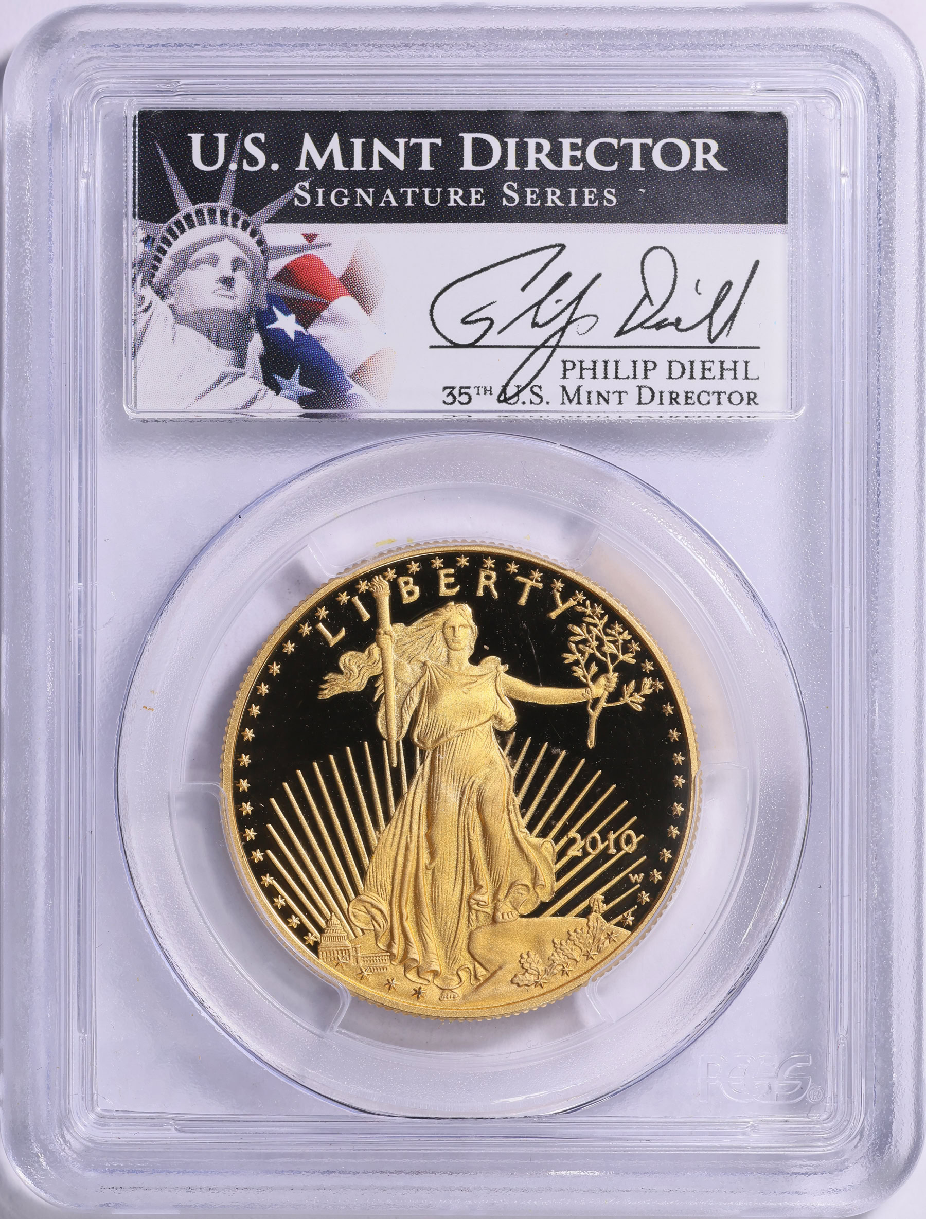 2010-W $50 One-Ounce Gold American Eagle PCGS Proof-69 DCAM (Philip ...