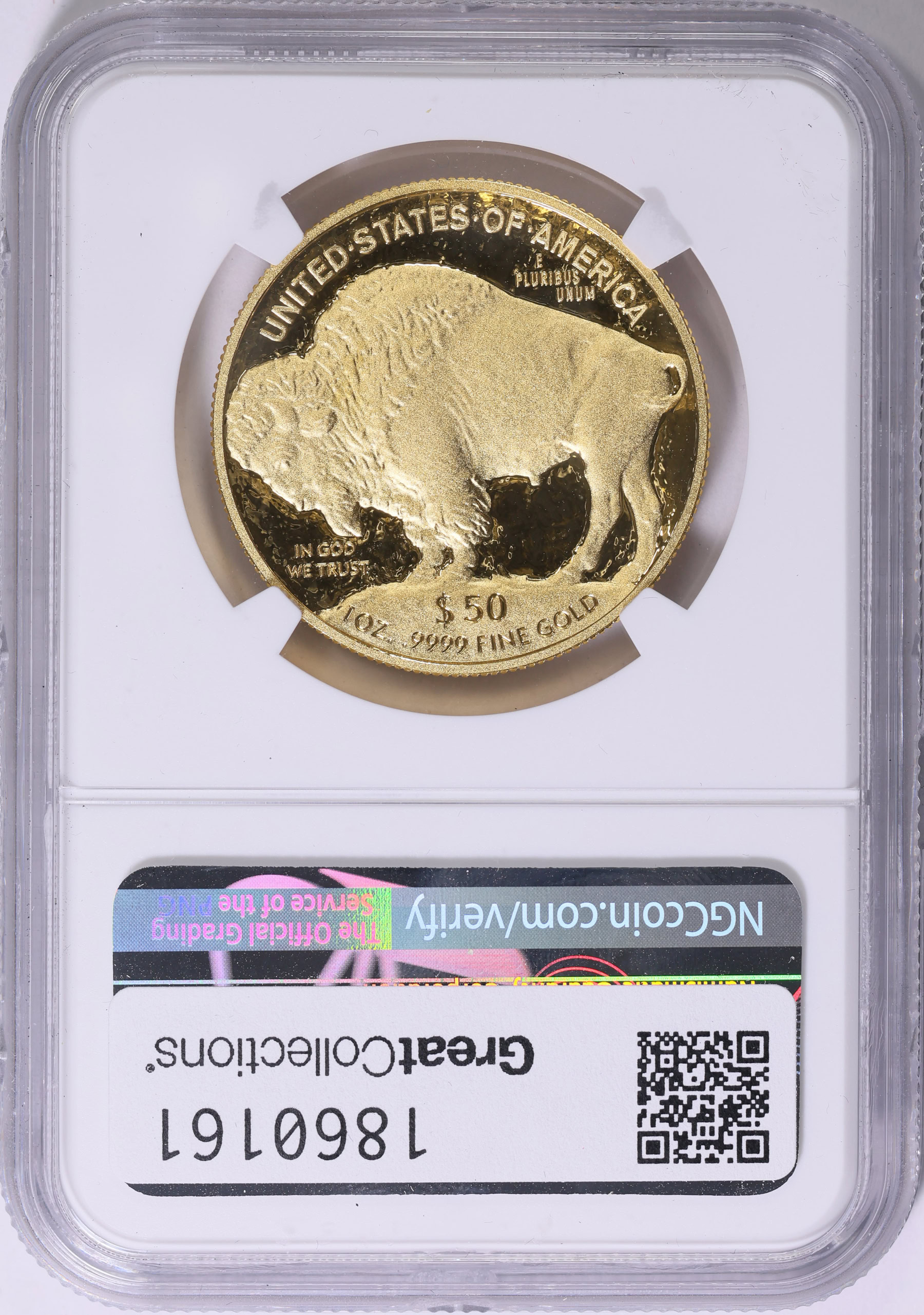 2015-W $50 One-Ounce Gold American Buffalo NGC Proof-70 UC (Mercanti Signed Label) (Item 1860161 ...