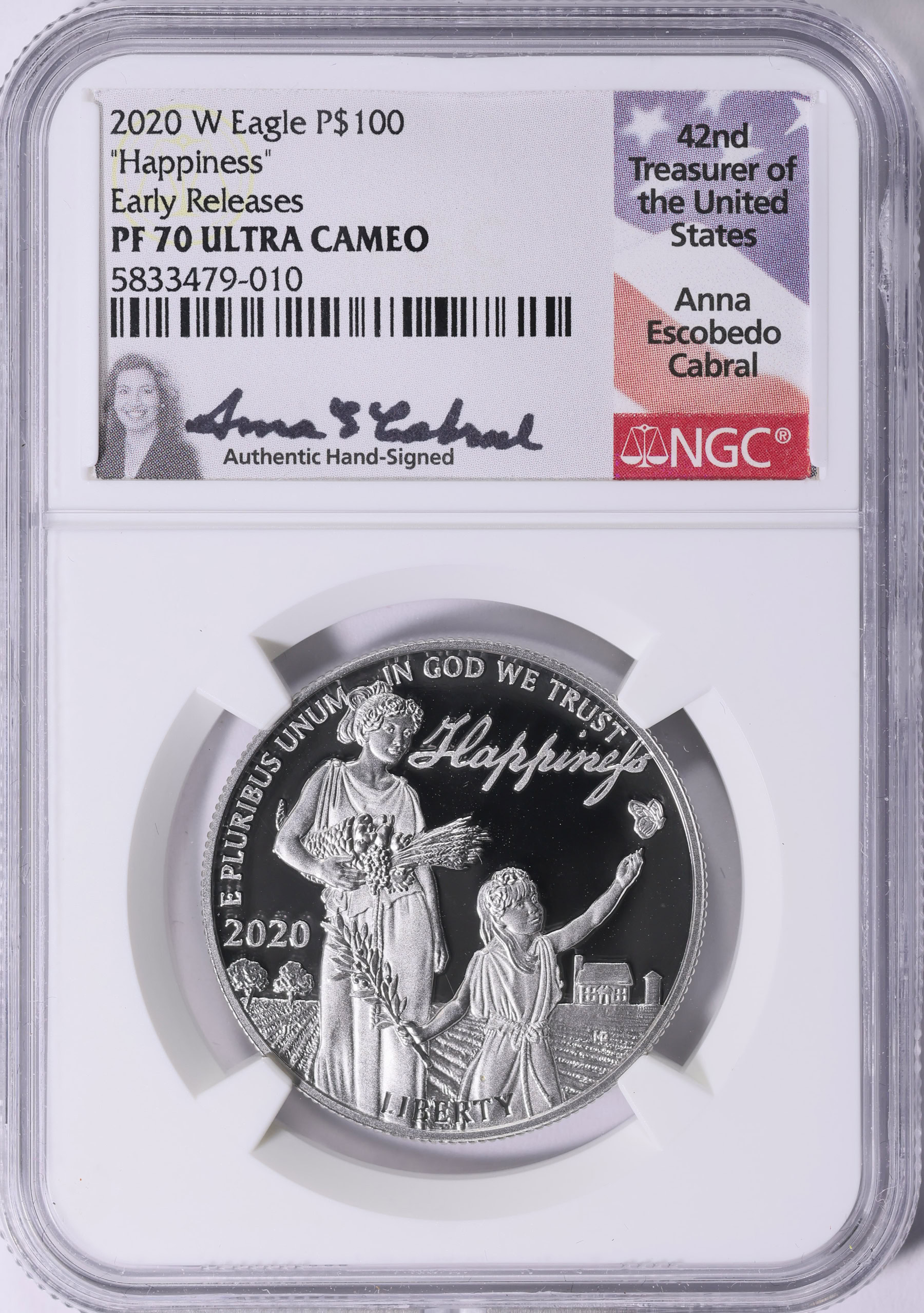 2020-W $100 One-Ounce Platinum American Eagle Happiness Early Releases ...