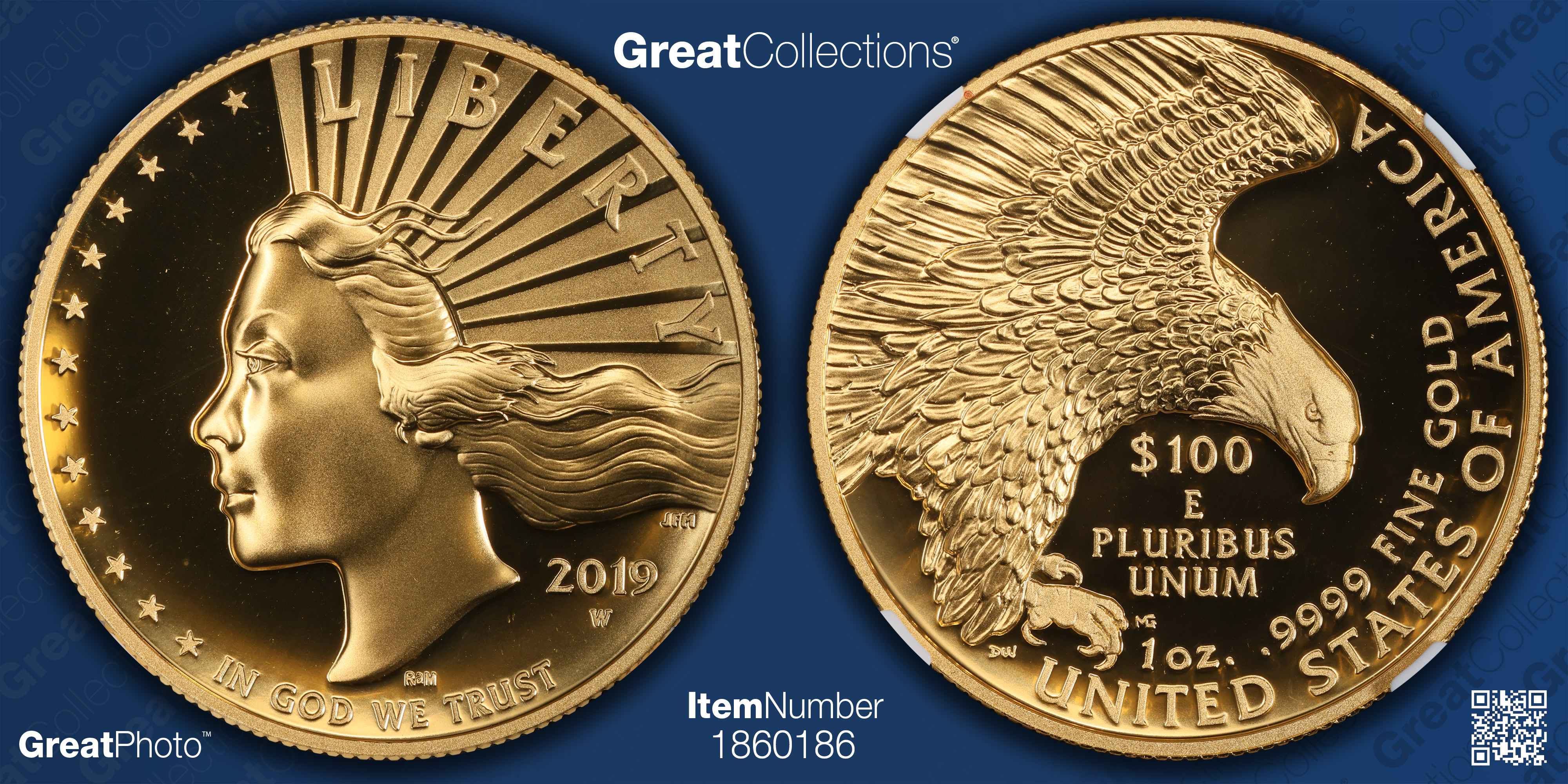 2019-W Gold $100 American Liberty High Relief Enhanced First Day of ...