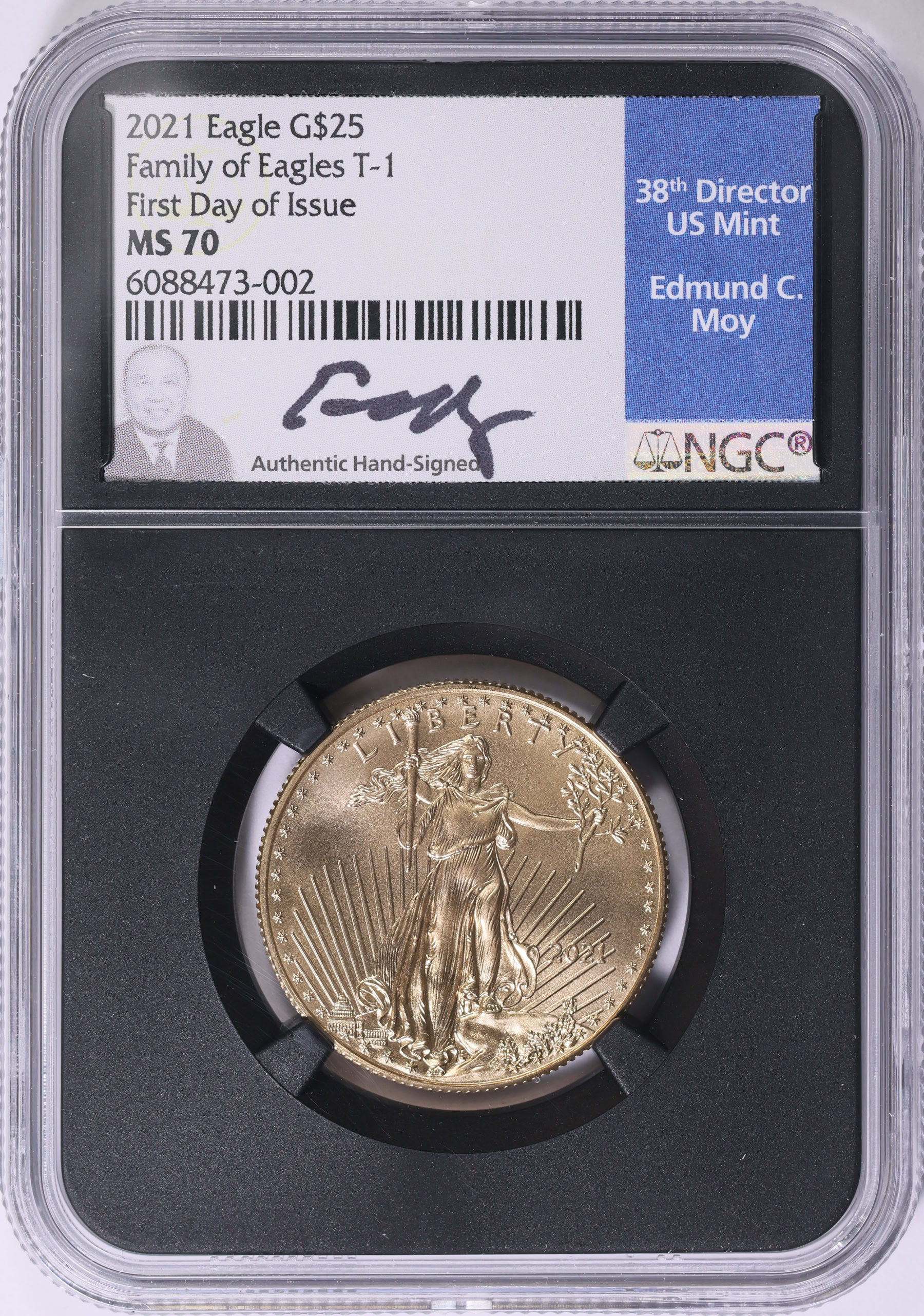 2021 $25 Half-Ounce Gold American Eagle Type 1 First Day of Issue NGC ...