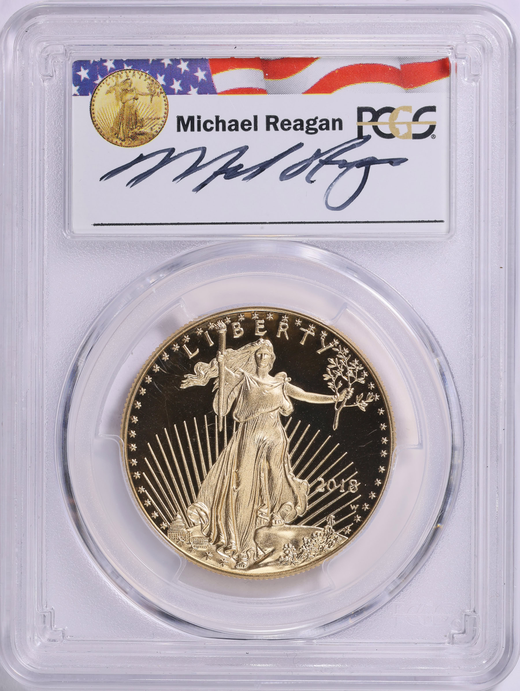 2018-W $50 One-Ounce Gold American Eagle Reagan Legacy Series PCGS ...