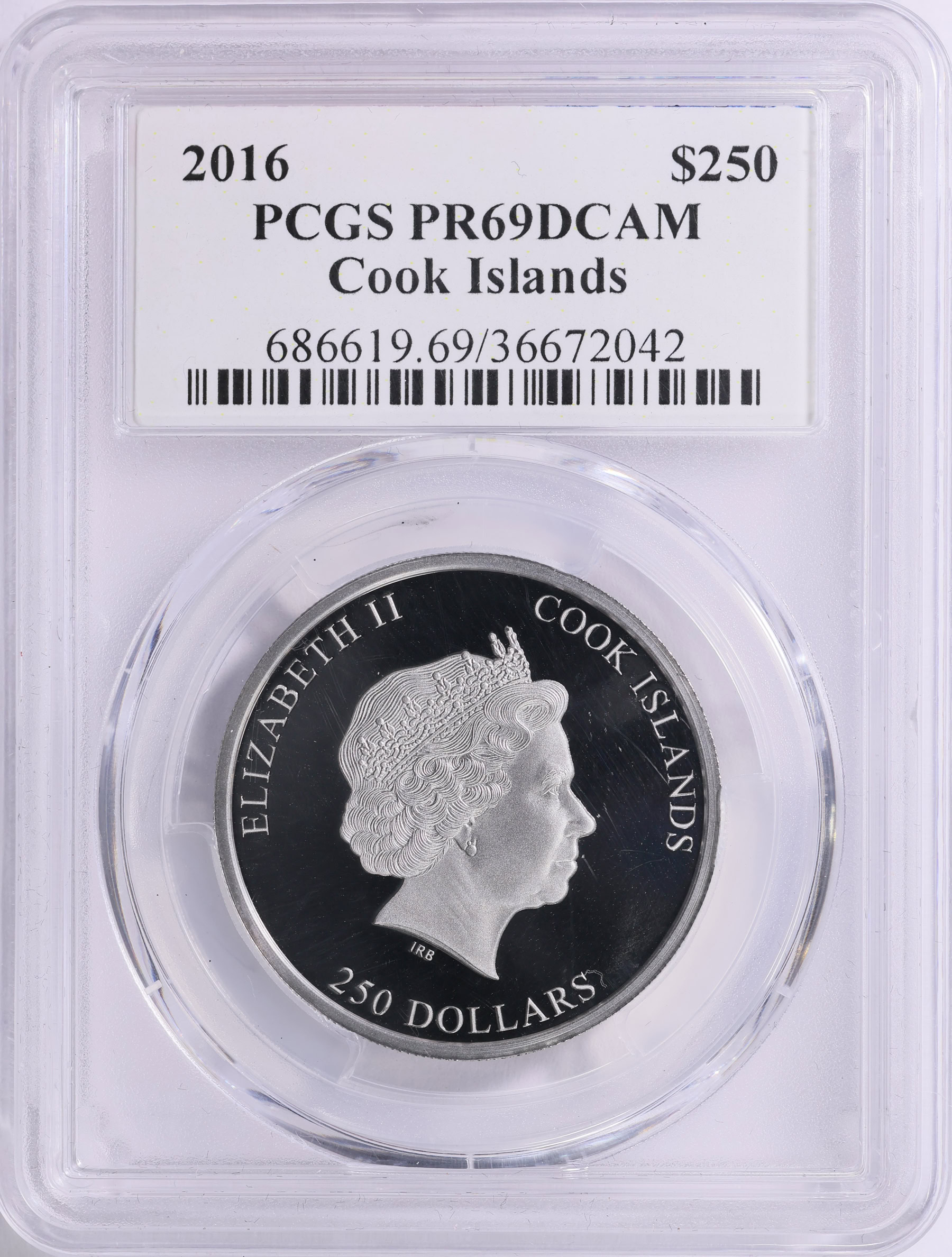 Cook Islands 2016 $250 Ronald Reagan Platinum PCGS Proof-69 DCAM ...