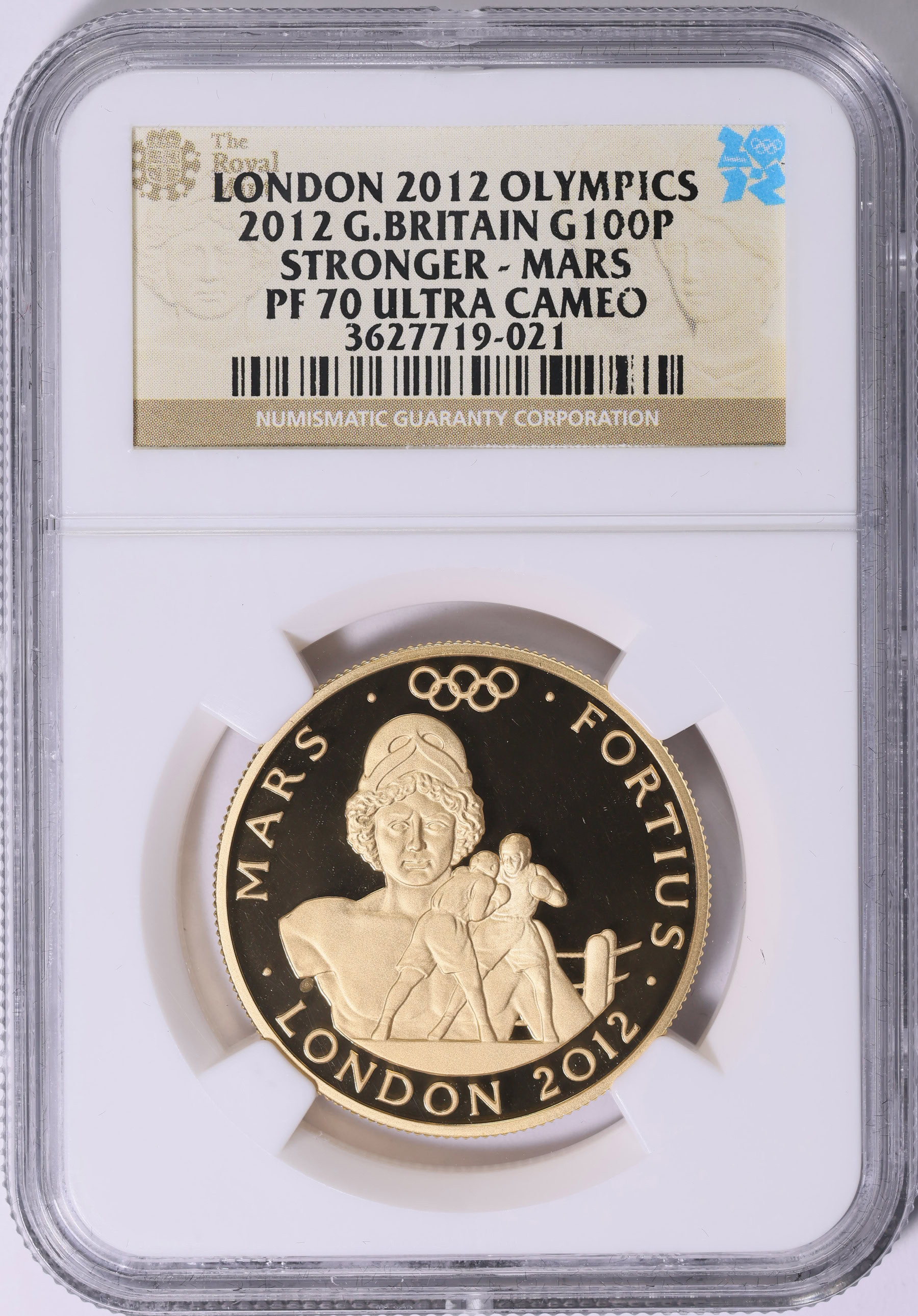 Great Britain 2012 Gold £100 London Olympics-Mars Stronger KM-1223 NGC ...