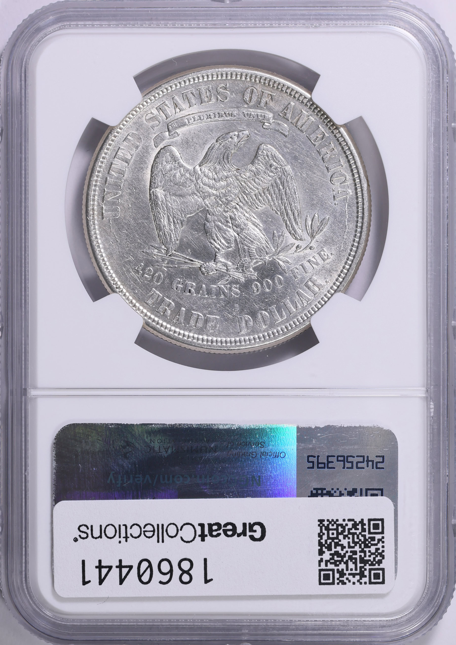 1876-S Trade Silver Dollar NGC AU-55 (Item 1860441) | GreatCollections Coin Auctions