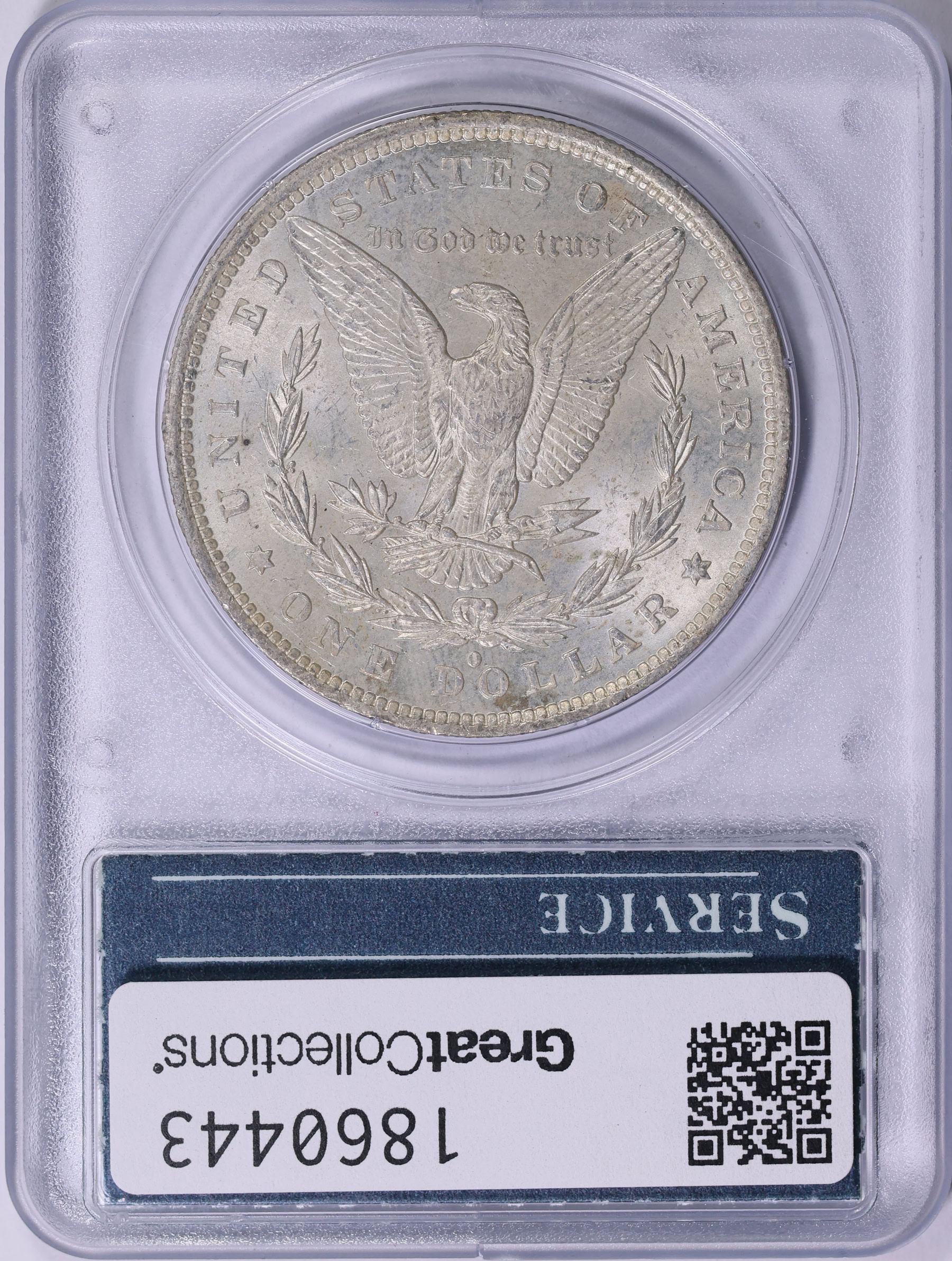 1884-O Morgan Silver Dollar PCGS MS-63 OGH (1st Gen) (Item 1860443) | GreatCollections Coin Auctions