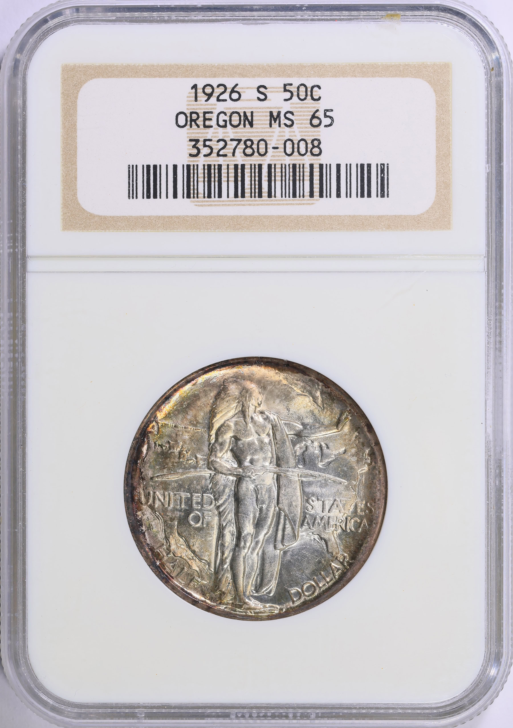 1926-S Oregon Trail Memorial Half Dollar NGC MS-65 (Toned) (Item ...