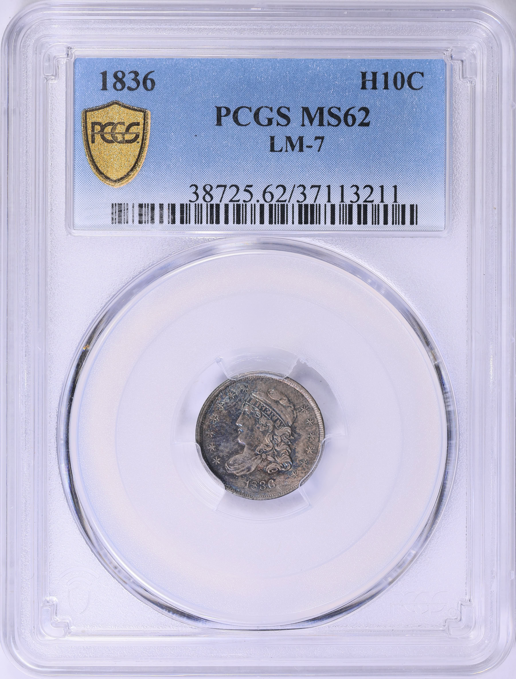 1836 Capped Bust Half Dime LM-7 PCGS MS-62 (Toned) (Item 1860812 ...