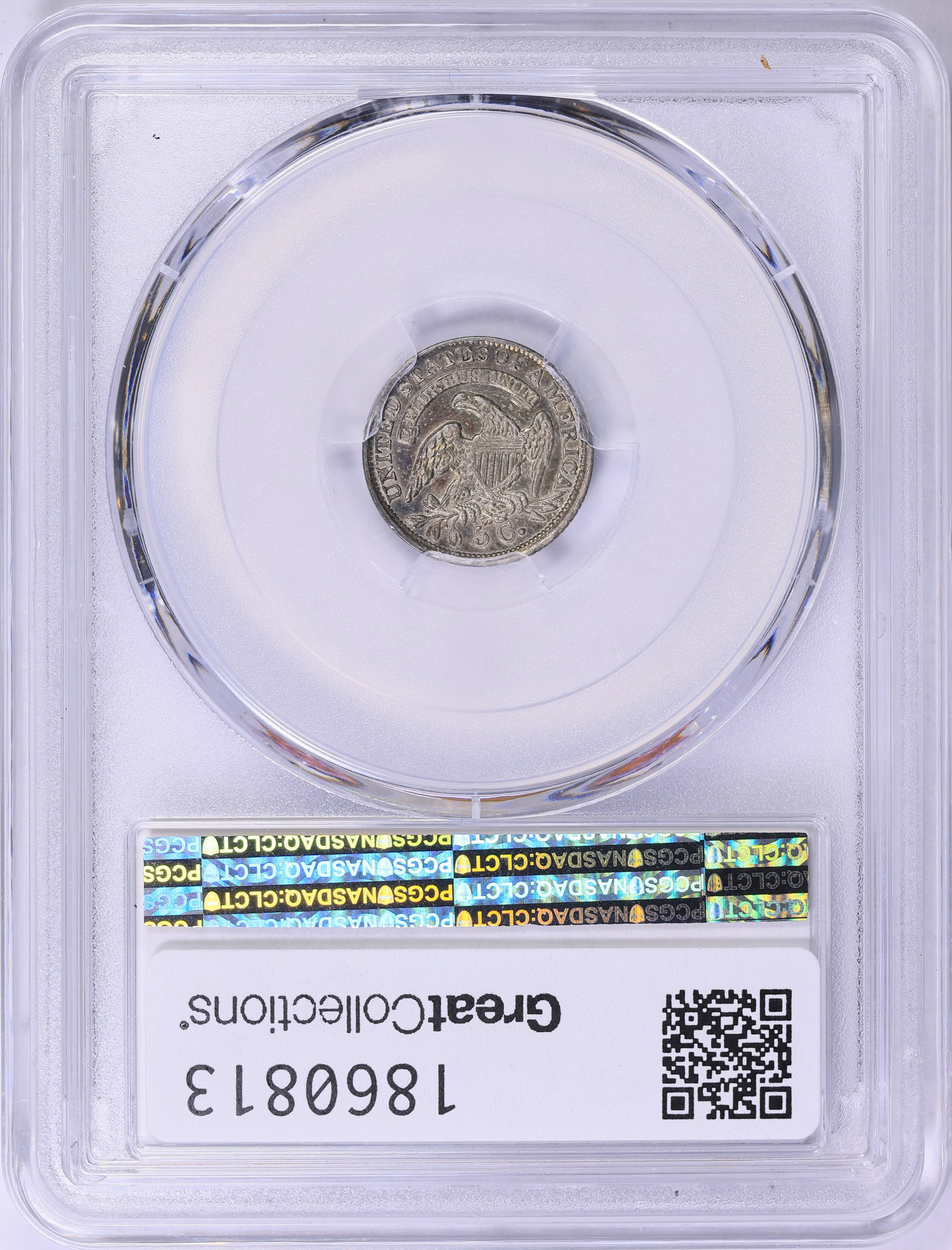 1835 Capped Bust Half Dime Large Date, Large 5 LM-4 PCGS AU-55 (Toned ...