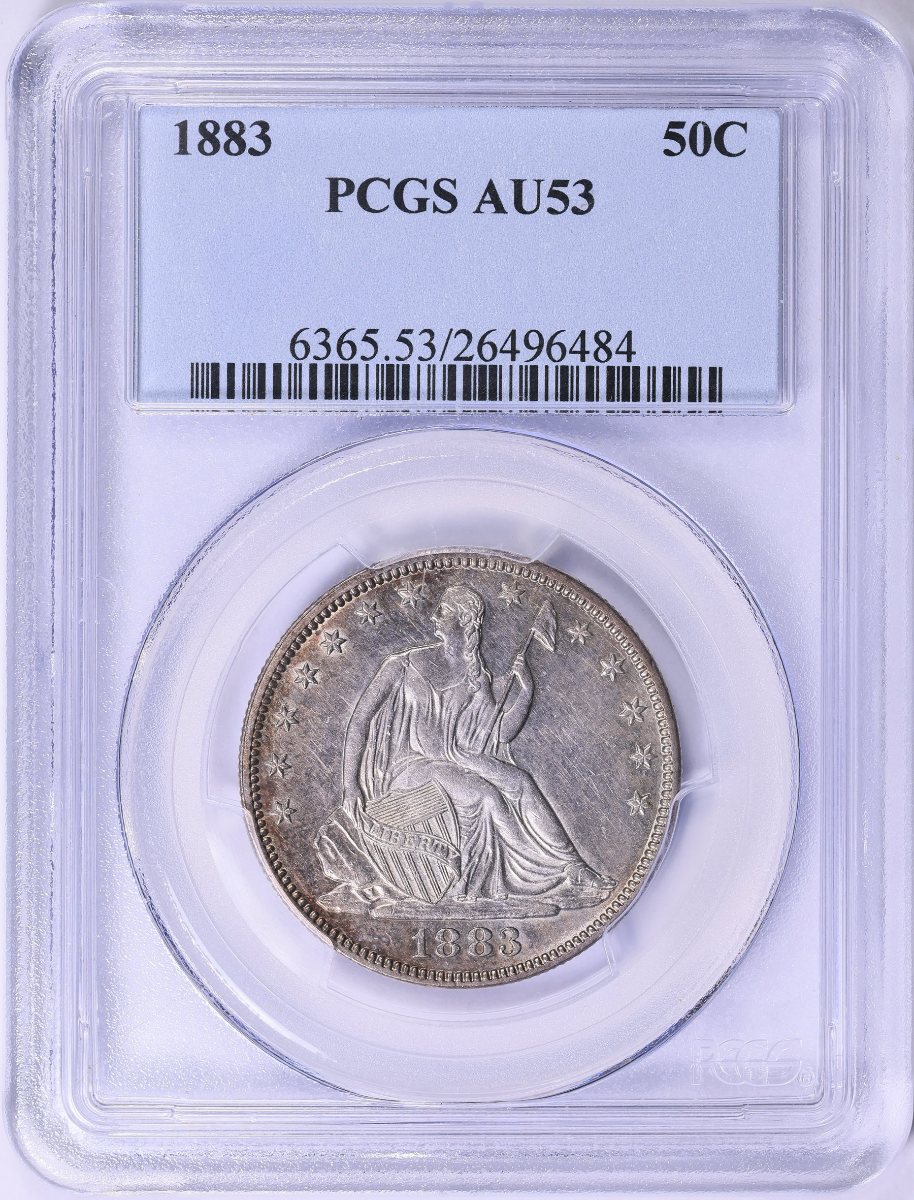 1883 Seated Liberty Half Dollar PCGS AU-53 (Item 1860852) | GreatCollections Coin Auctions