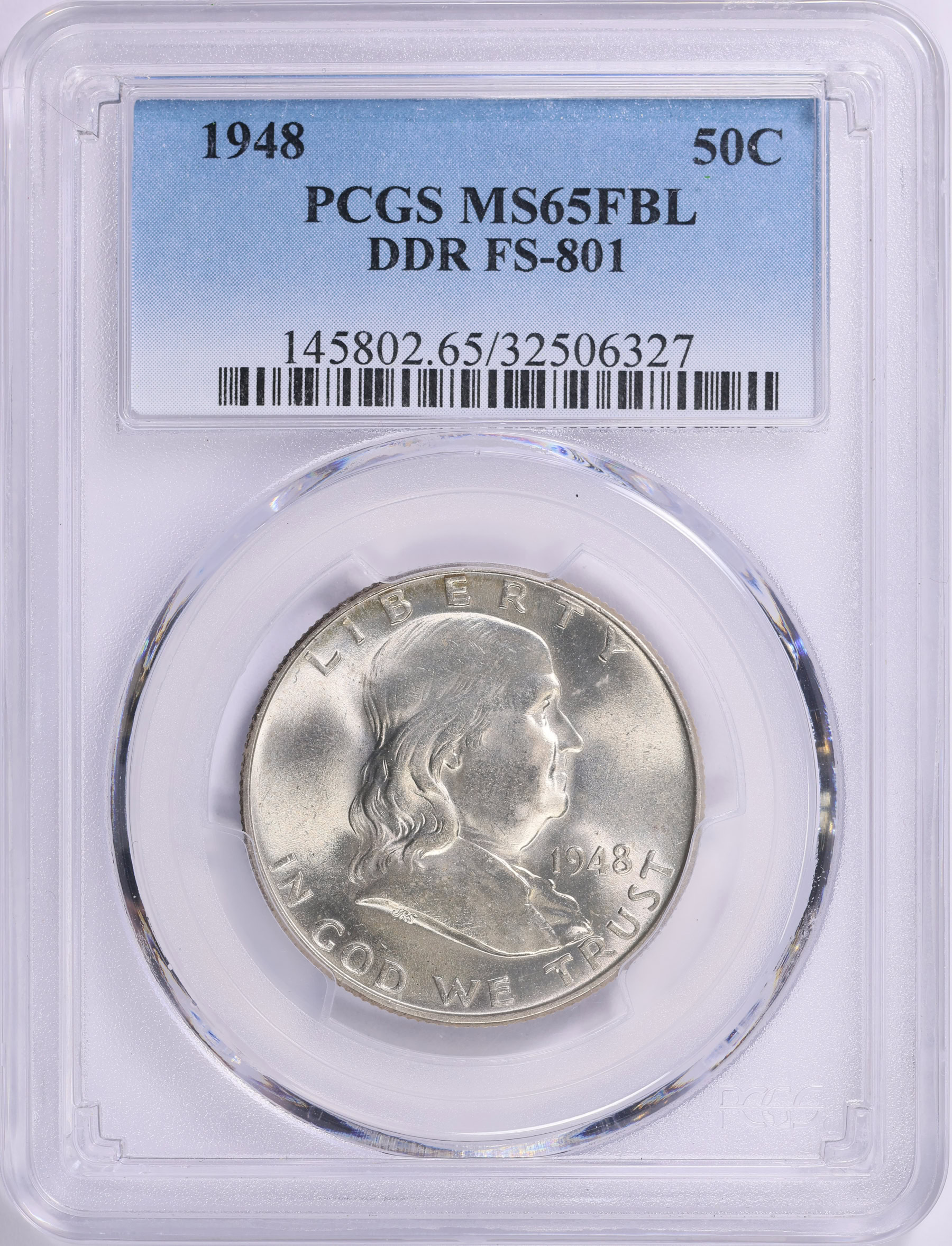 1948 Franklin Half Dollar Doubled Die Reverse FS-801 PCGS MS-65 FBL (Item 1860898 ...