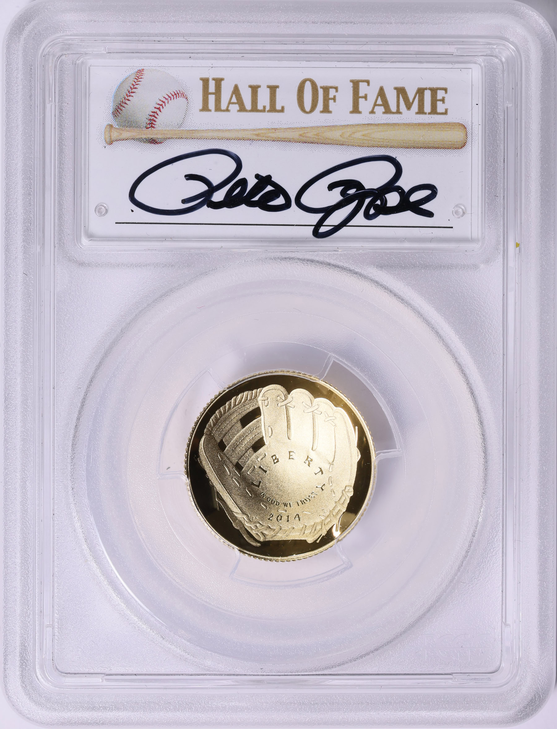 2014-W Baseball Hall of Fame Gold $5 PCGS Proof-70 DCAM (Pete Rose ...