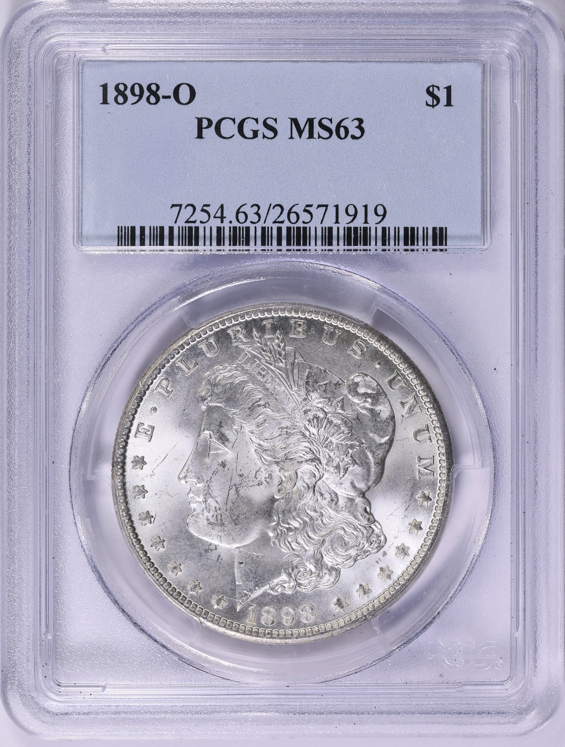 1898-O Morgan Silver Dollar PCGS MS-63 (Item 1861206) | GreatCollections Coin Auctions