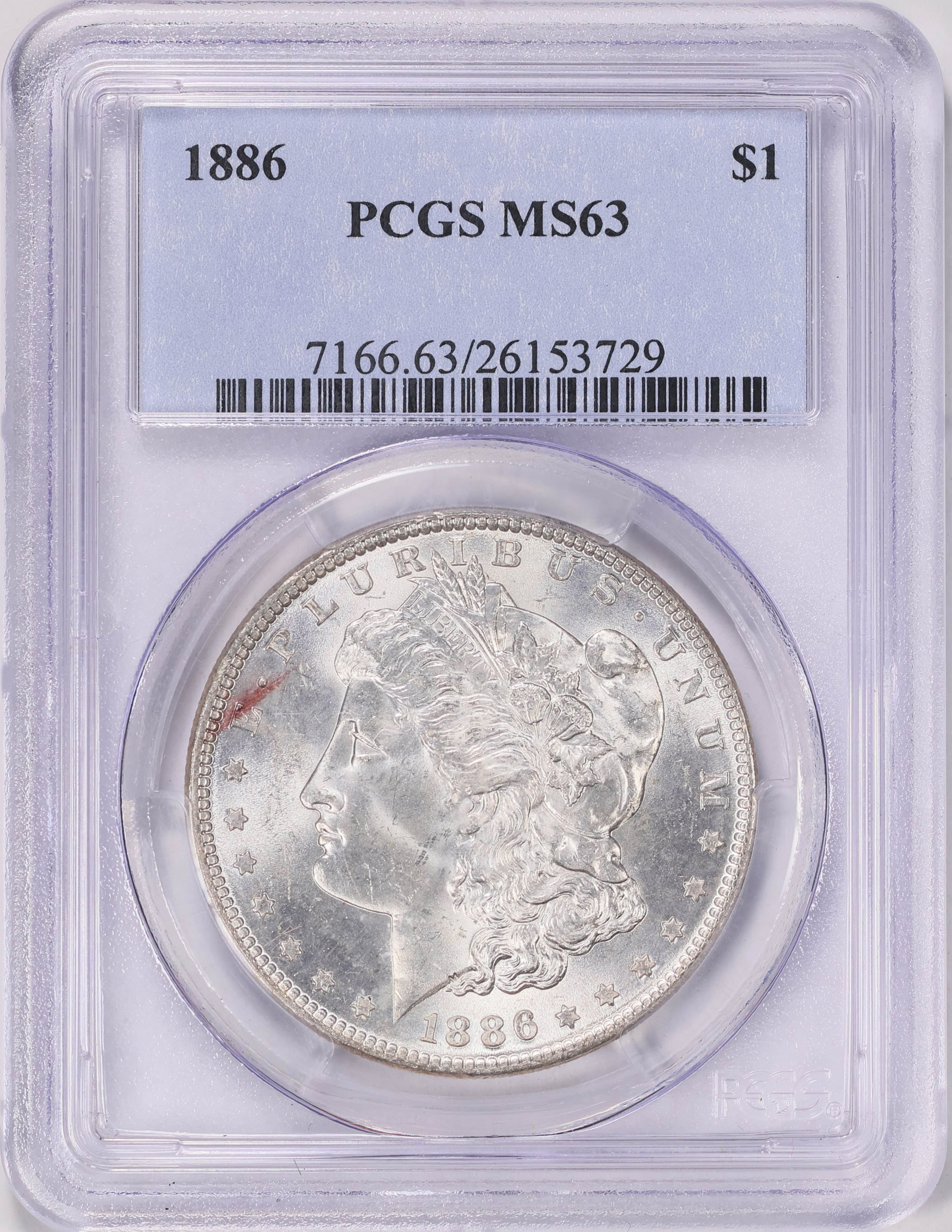 1886 Morgan Silver Dollar PCGS MS-63 (Item 1861236) | GreatCollections Coin Auctions