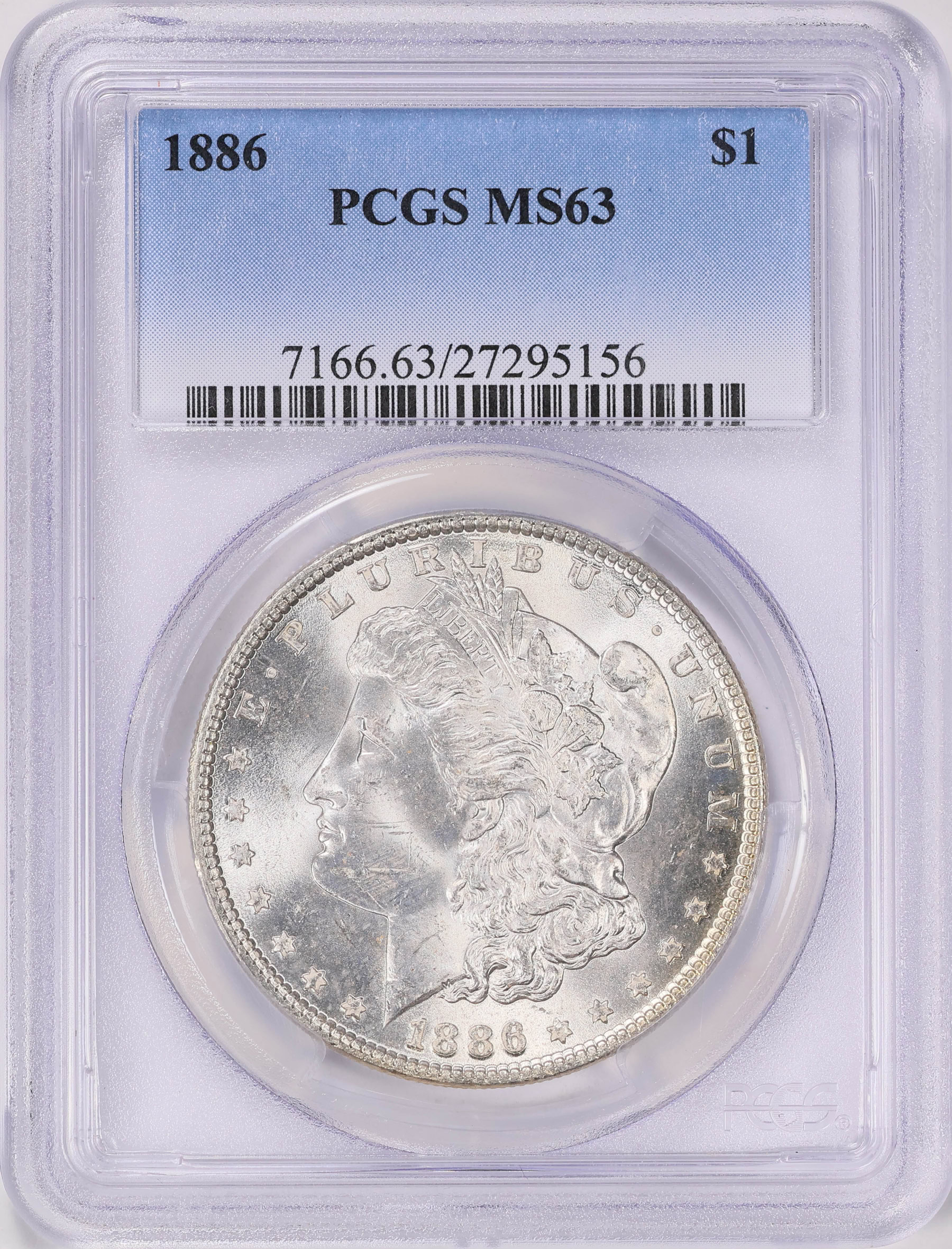 1886 Morgan Silver Dollar PCGS MS-63 (Item 1861242) | GreatCollections Coin Auctions